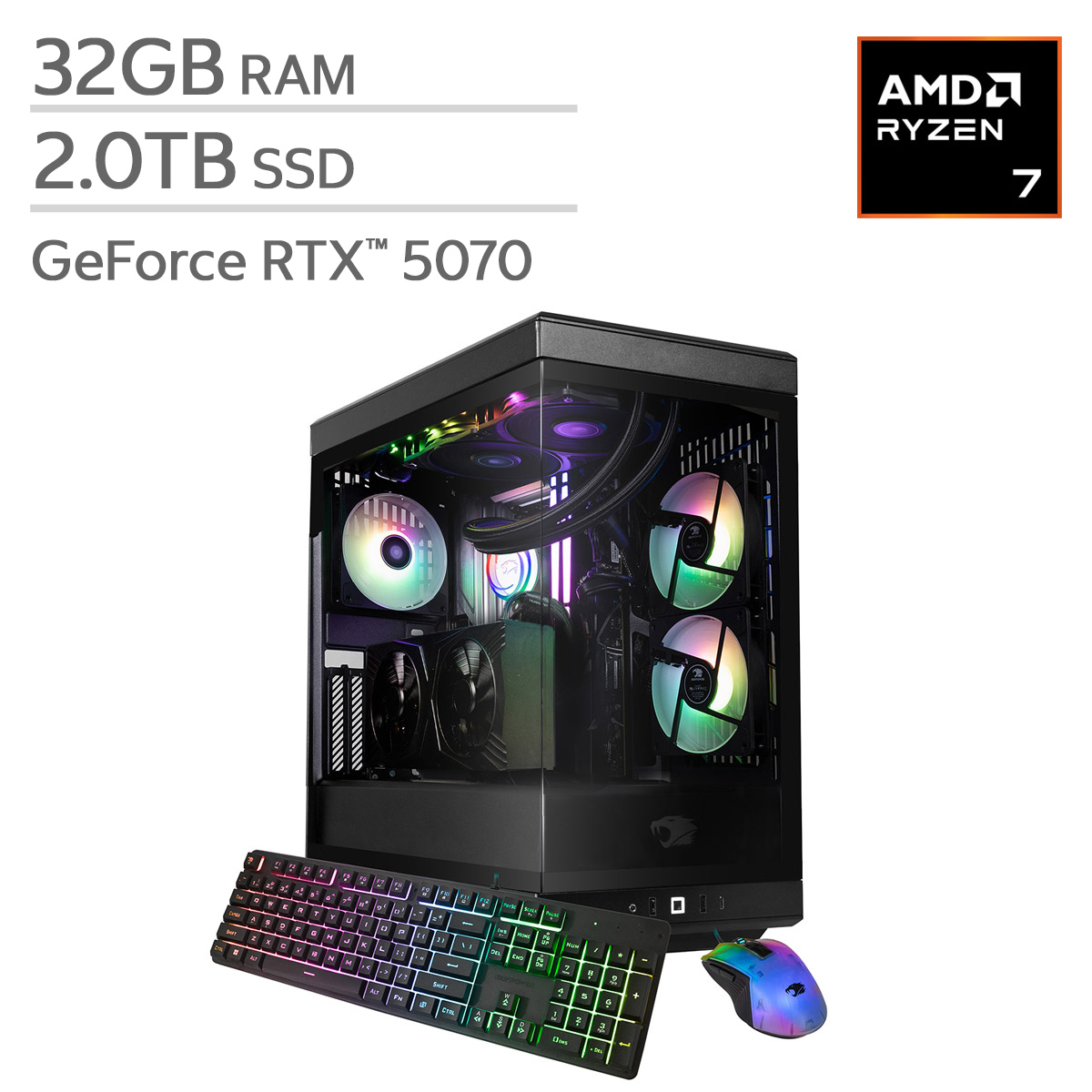 iBUYPOWER Y40 Liquid Cooled Gaming PC - AMD Ryzen 7 9700X - GeForce RTX ...