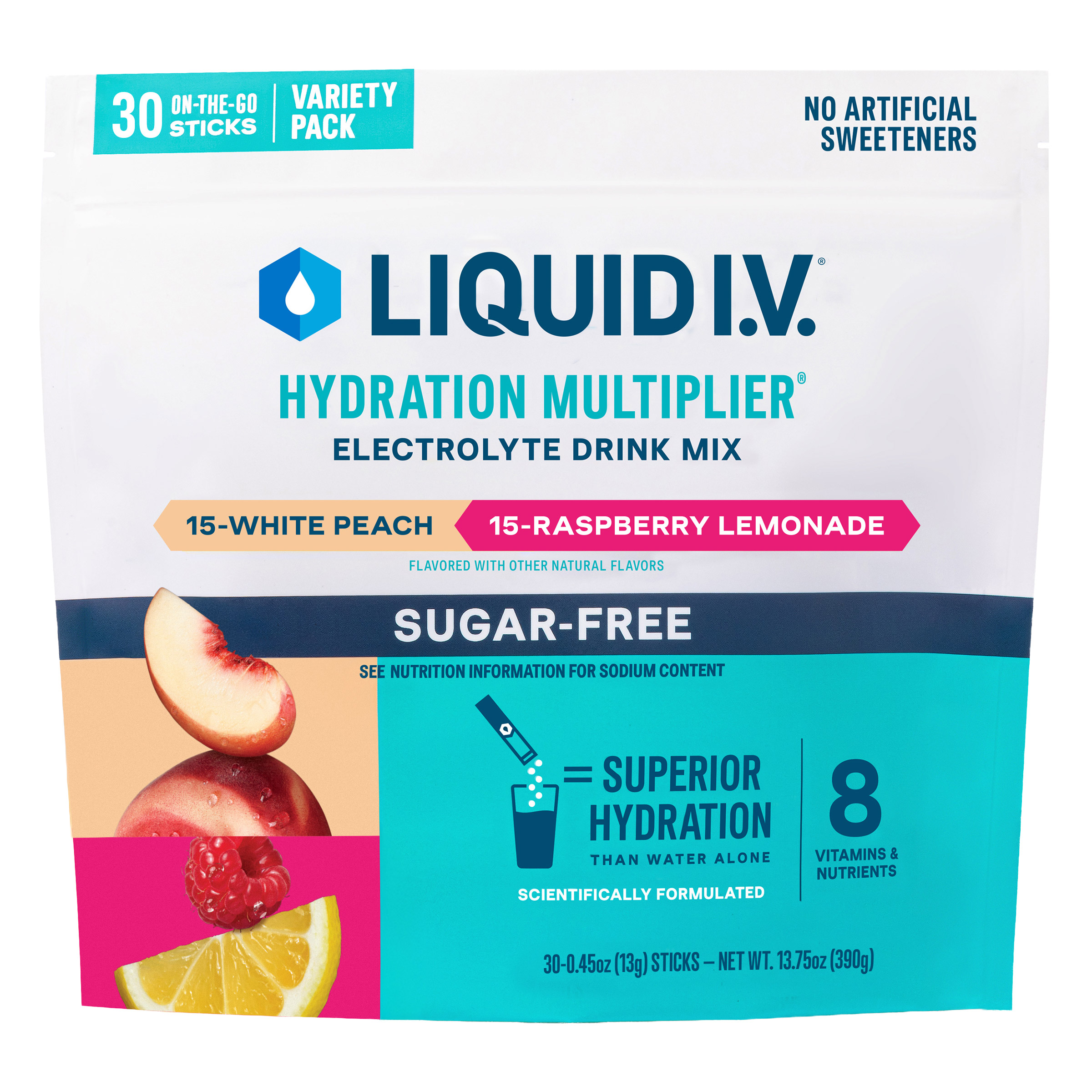 Liquid I.V. Hydration Multiplier, 30 Individual Serving Stick Packs in ...