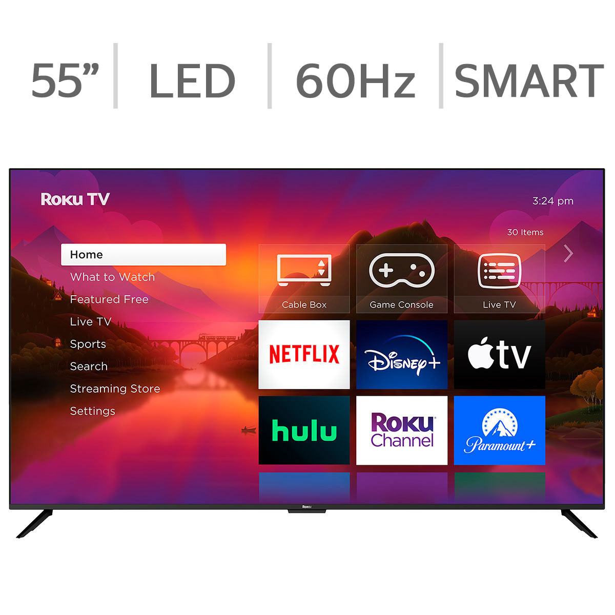 Roku 55” Class – Select Series – 4K LED HDR Smart Roku TV | Costco