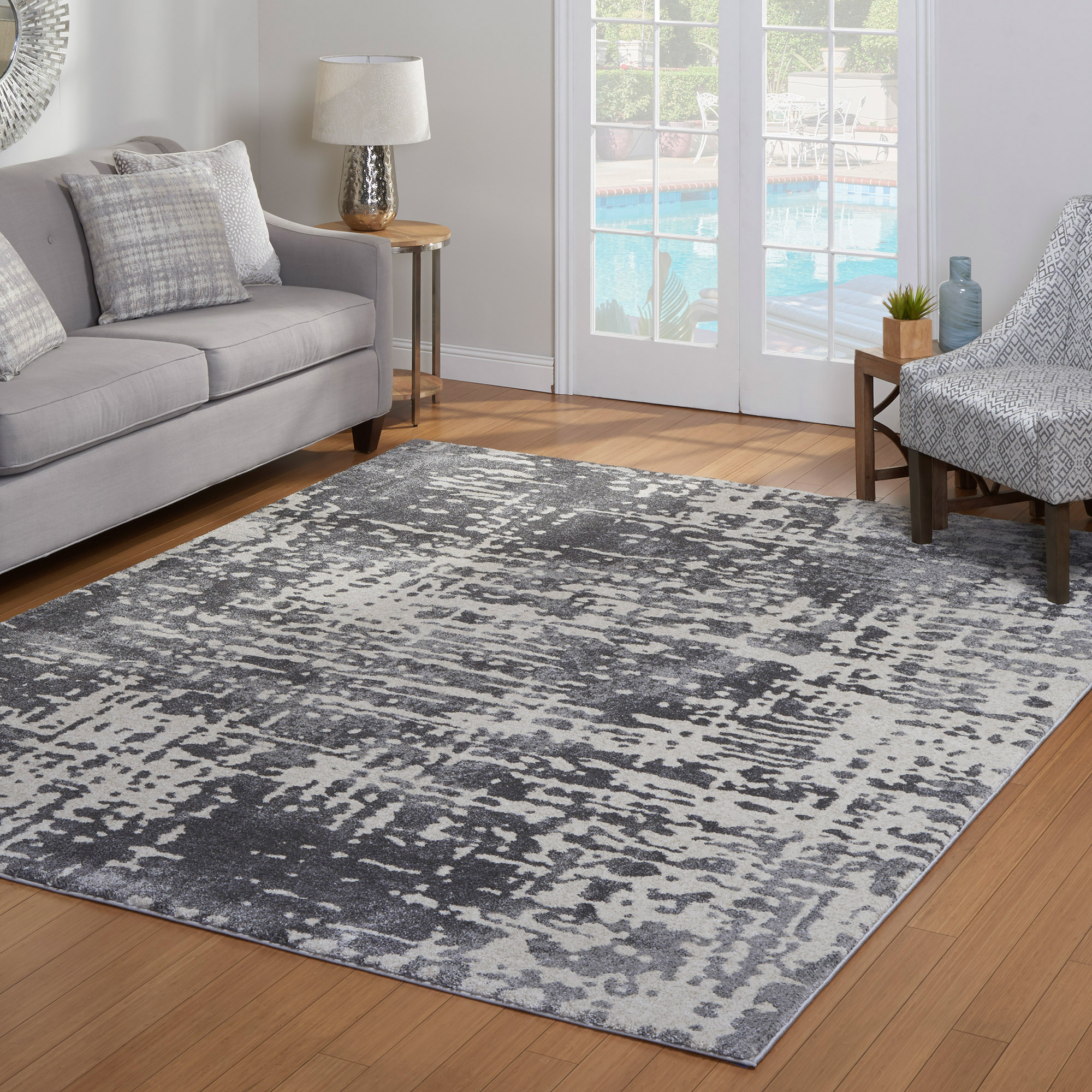 Gertmenian Bari Collection Sorrento Silver Indoor Area Rug | Costco