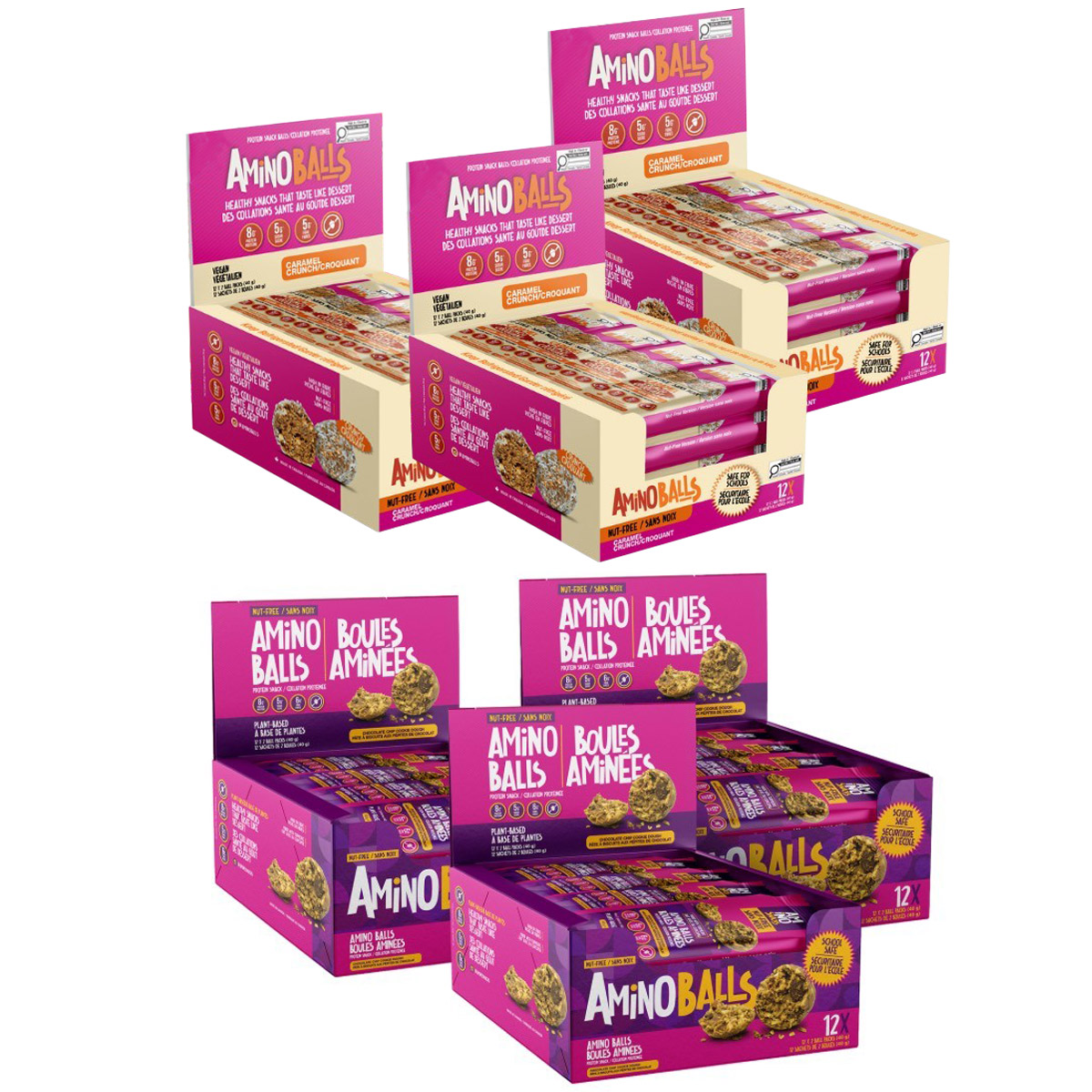 Amino Balls Nut-Free Variety Pack, 72 × 40 g | Costco
