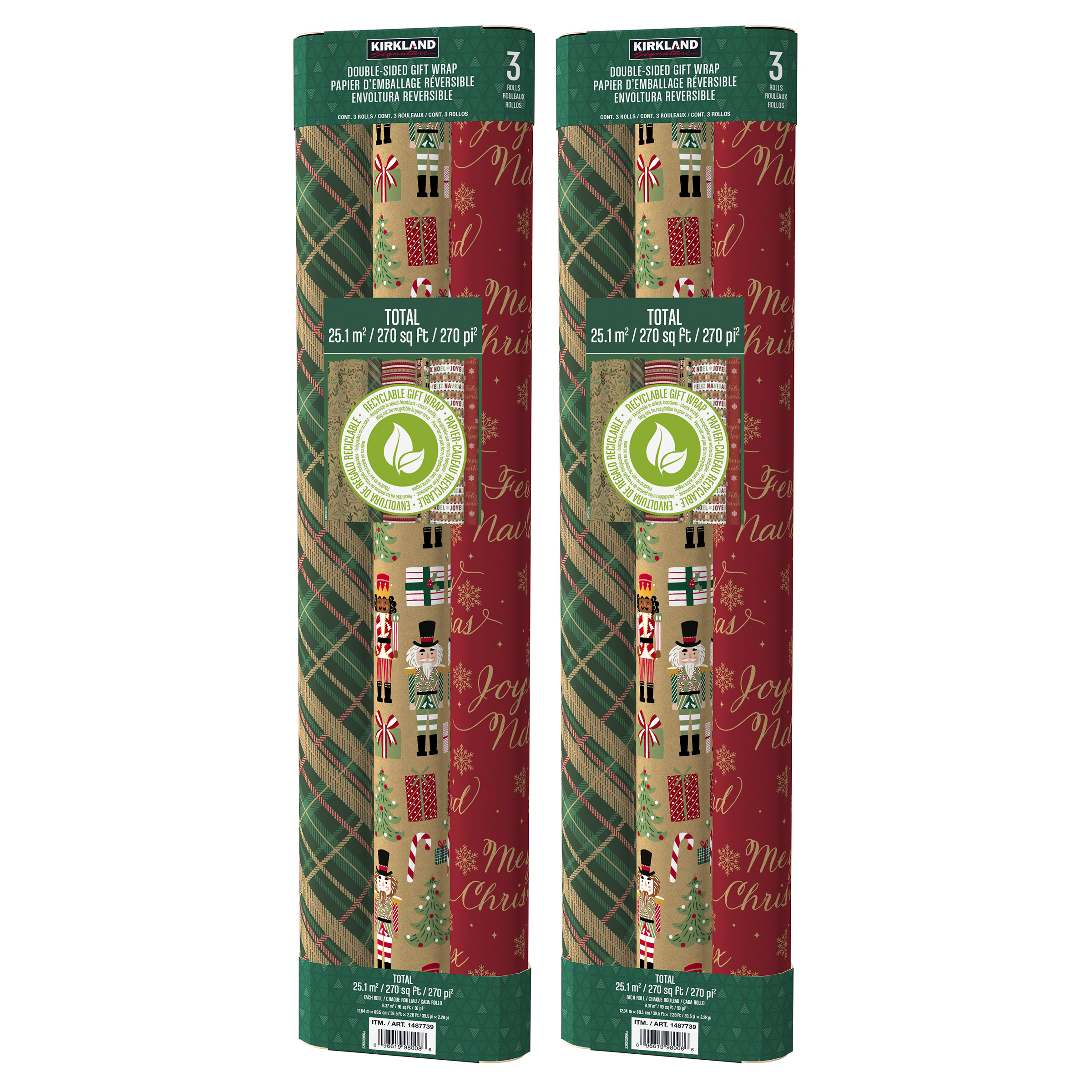 Kirkland Signature - Christmas Wrapping Paper - 6 Rolls | Costco
