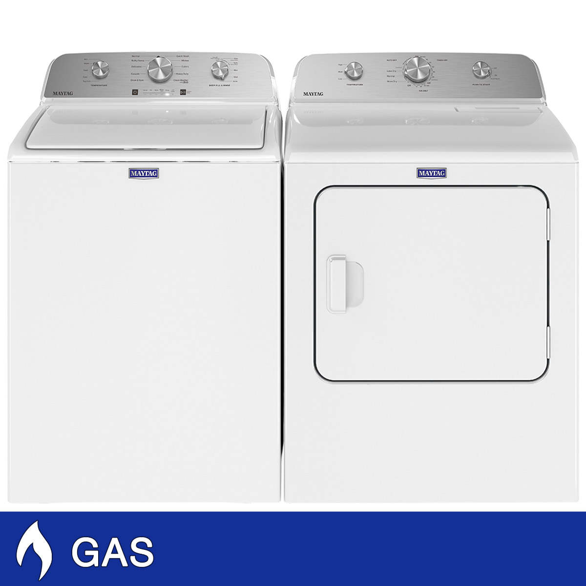 Maytag 4.5 cu. ft. Top Load Power Agitator Washer and 7.0 cu. ft. GAS ...