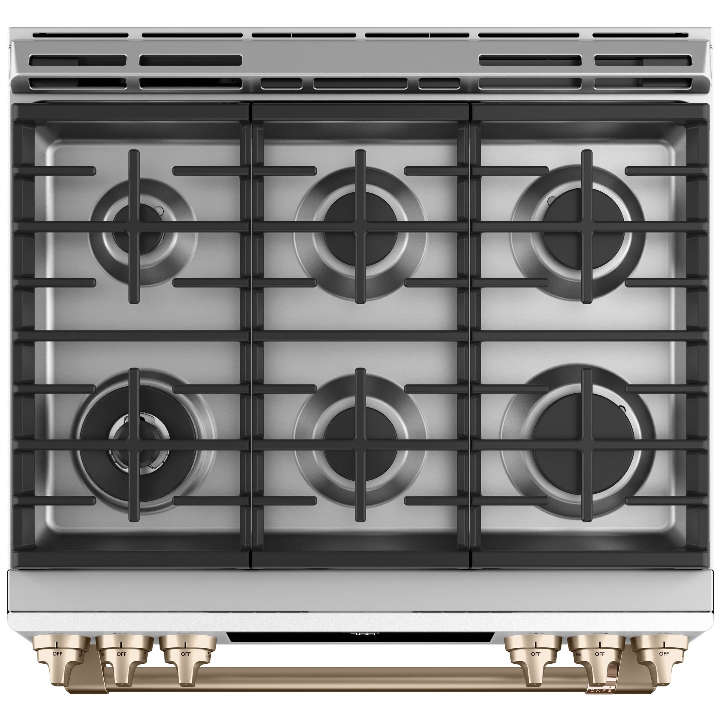 Café 30" 5.6 cu. ft. GAS Slide-in Range with Convection, No Preheat Air ...
