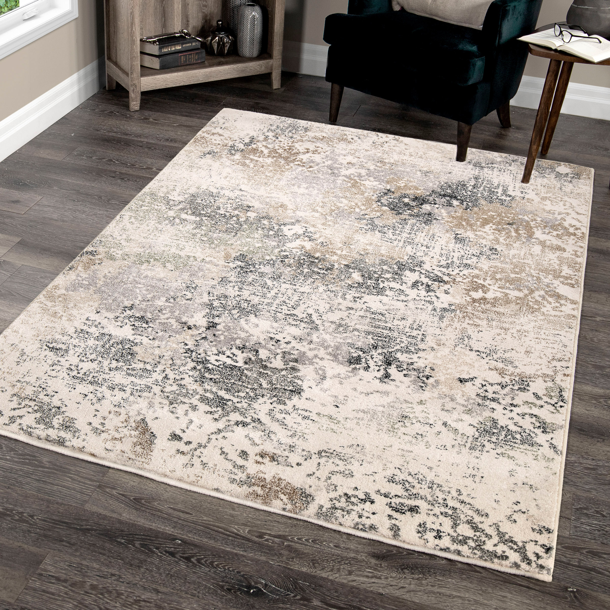 Kairos Riverstone Collection Digital Stream Indoor Area Rug | Costco