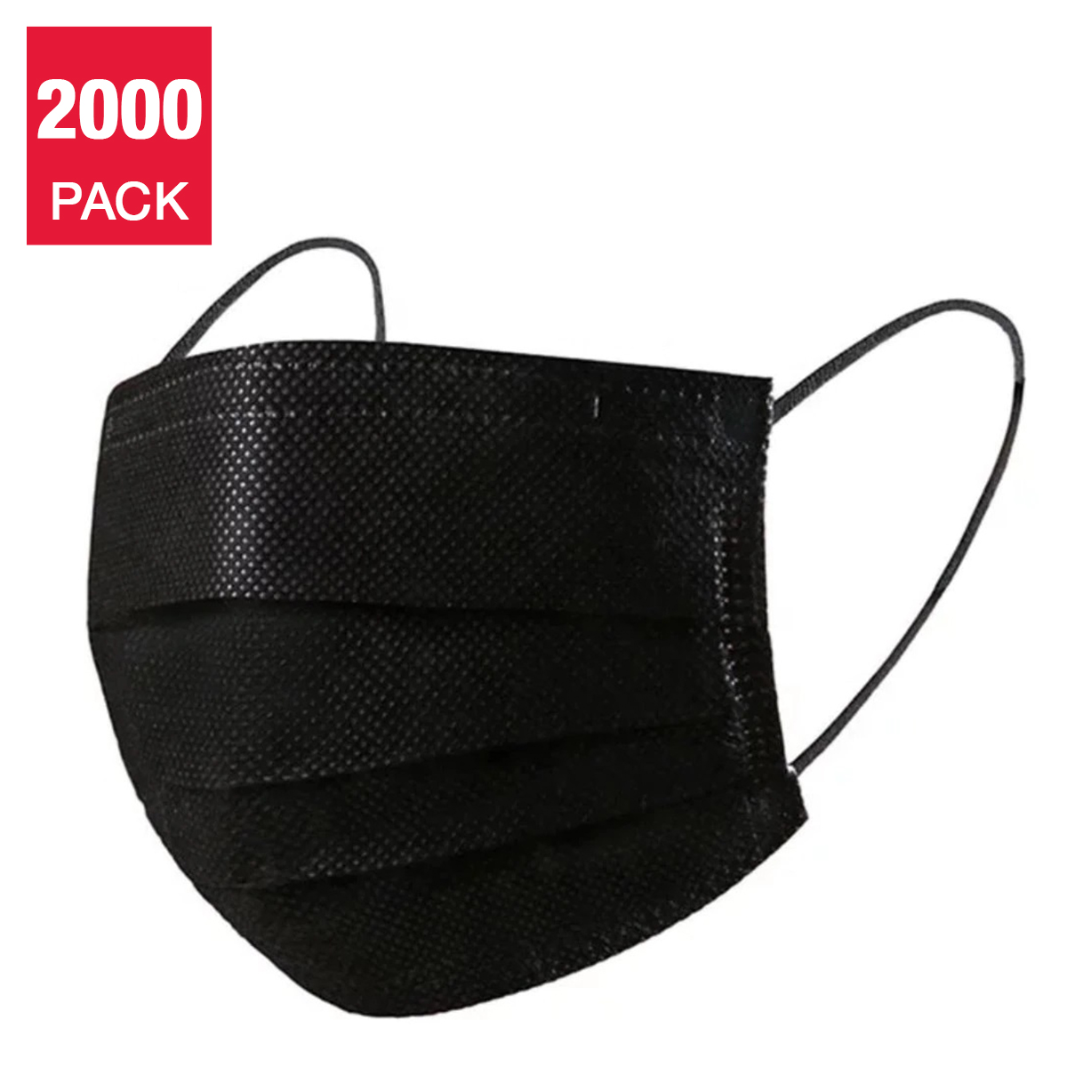 Black Disposable 3 Layer Face Mask Case, 20 x 100-pack | Costco