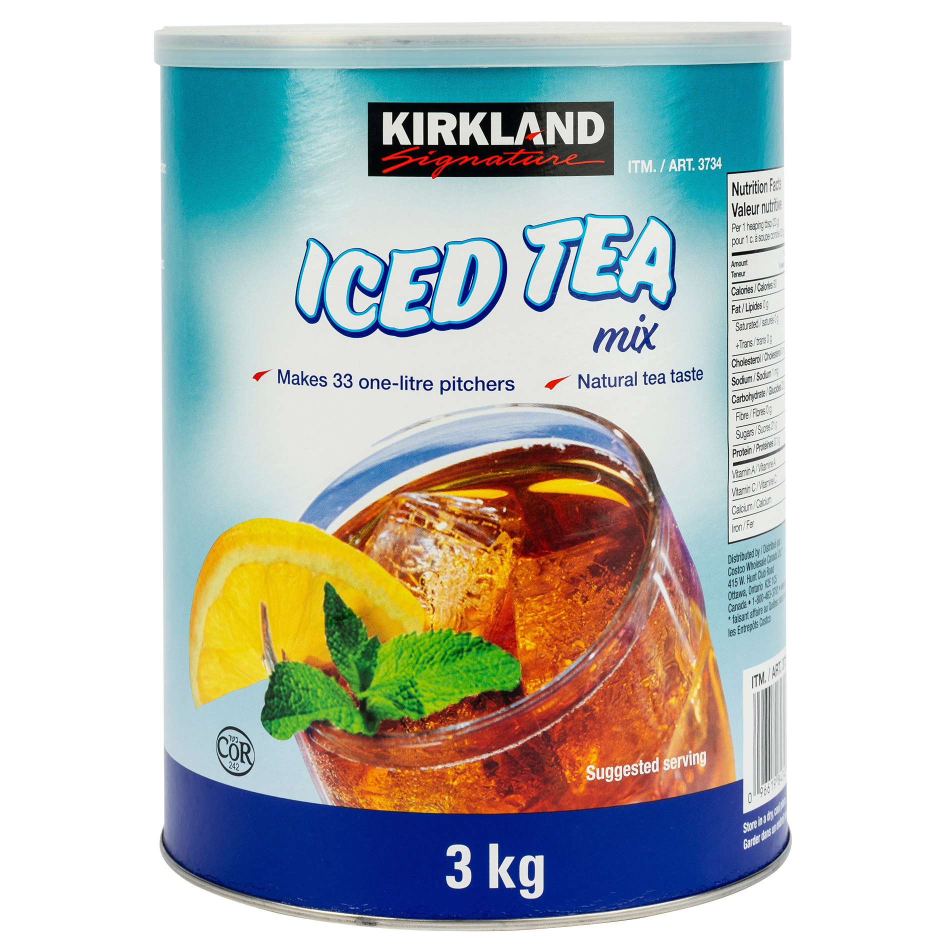 Kirkland Signature Iced Tea Mix, 3 kg | Costco