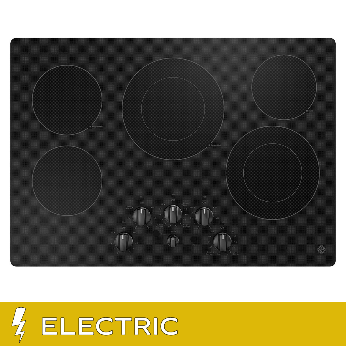 GE 30" ELECTRIC Cooktop with Power Boil, Keep Warm and Melt Settings ...