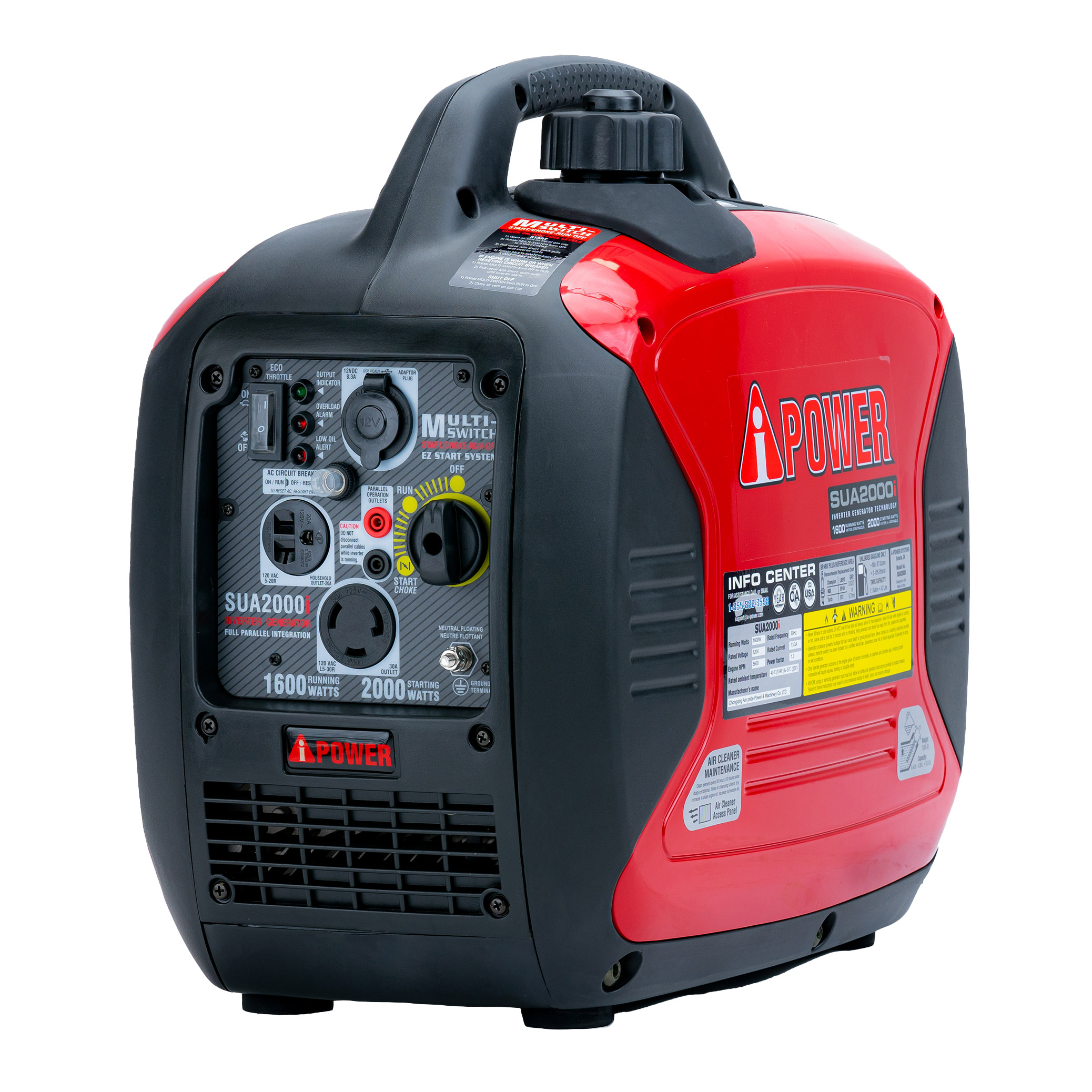 A-ipower 2000 W Ultra-quiet Gasoline Powered Inverter Portable ...