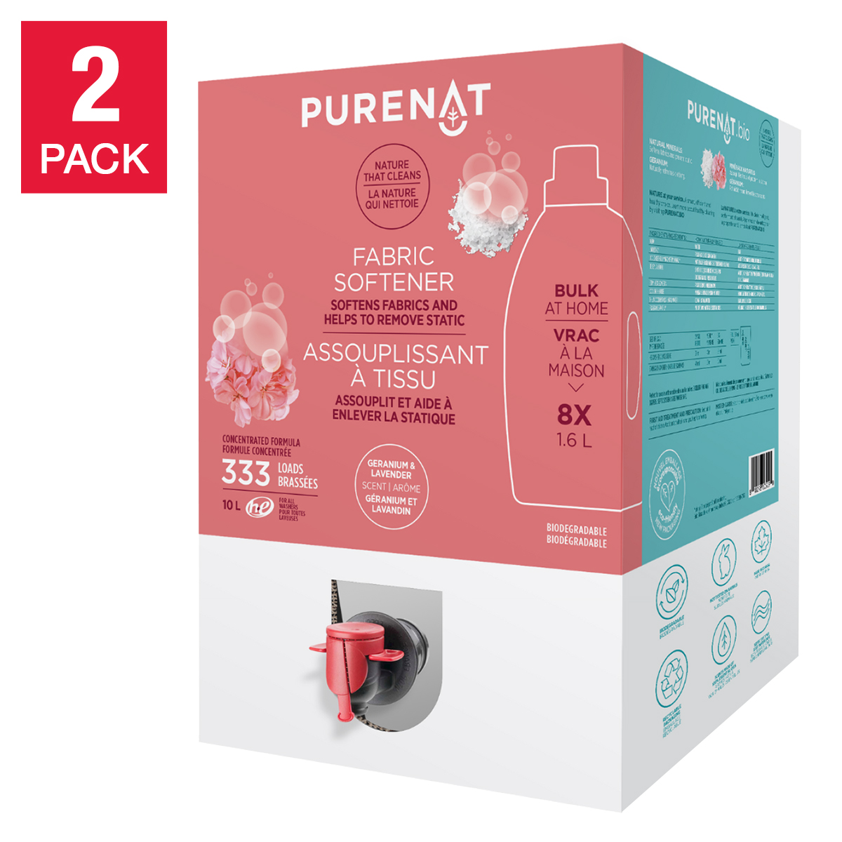 Purenat Fabric Softener, 660 wash loads | Costco