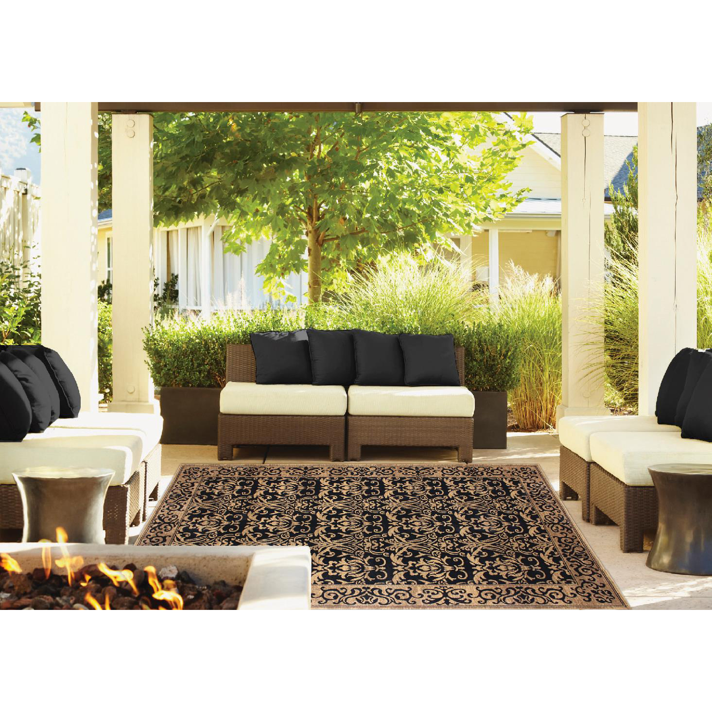 Thomasville Veranda Collection Indoor/Outdoor 7'10"x12' Rug - Scroll ...