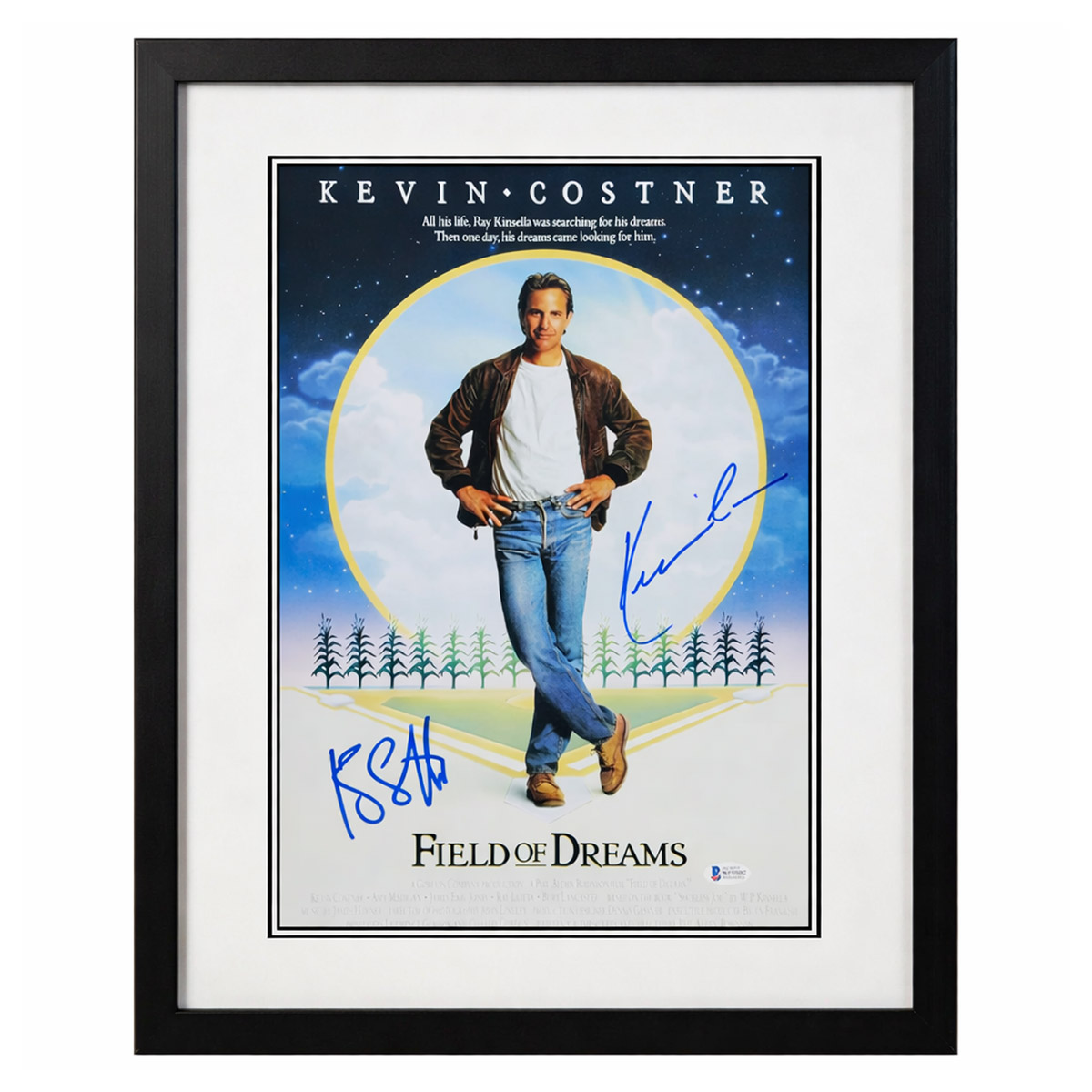 Kevin Costner and Ray Liotta Autographed Field Of Dreams Framed Movie ...