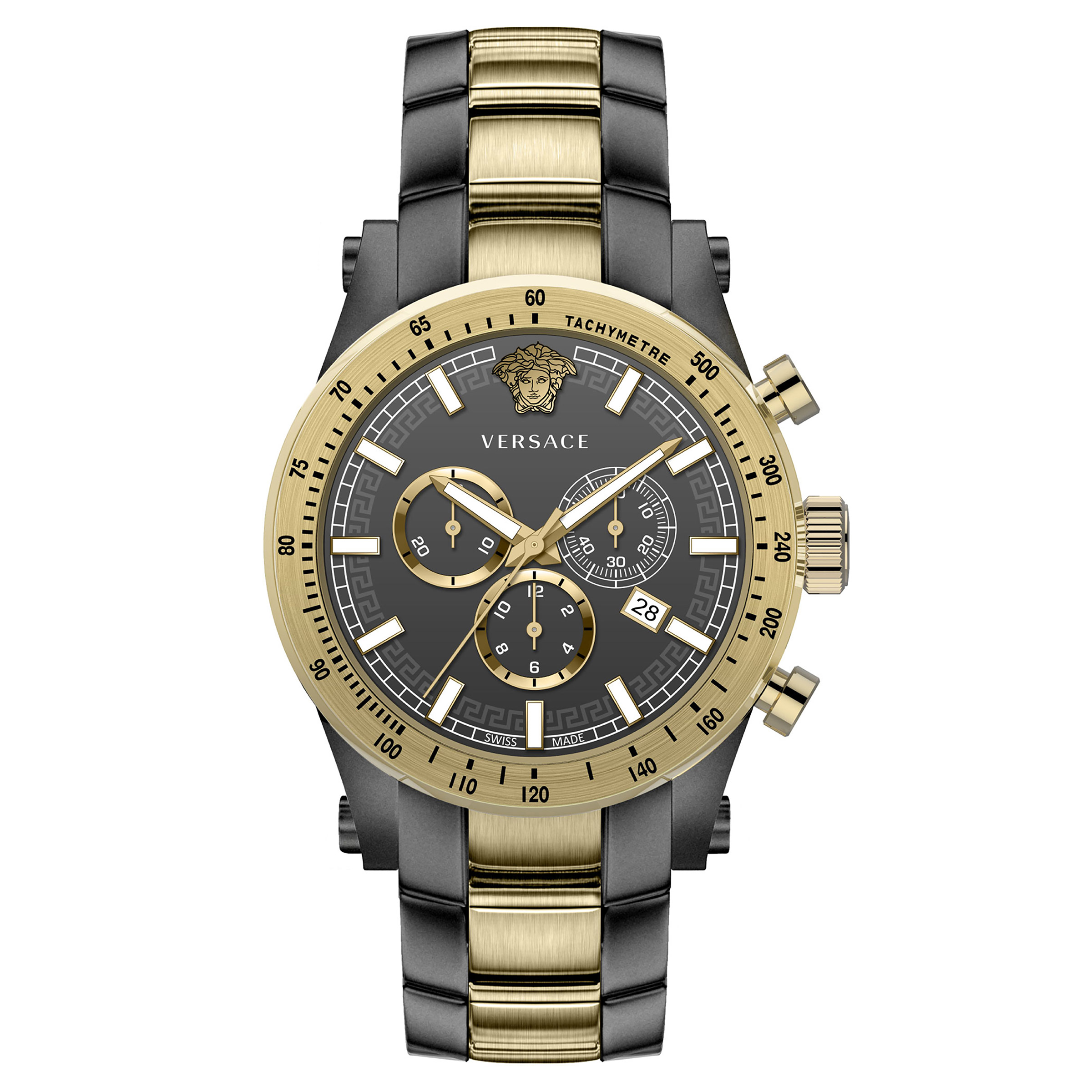 Versace Chrono Sporty Black Dial Men's Watch | Costco