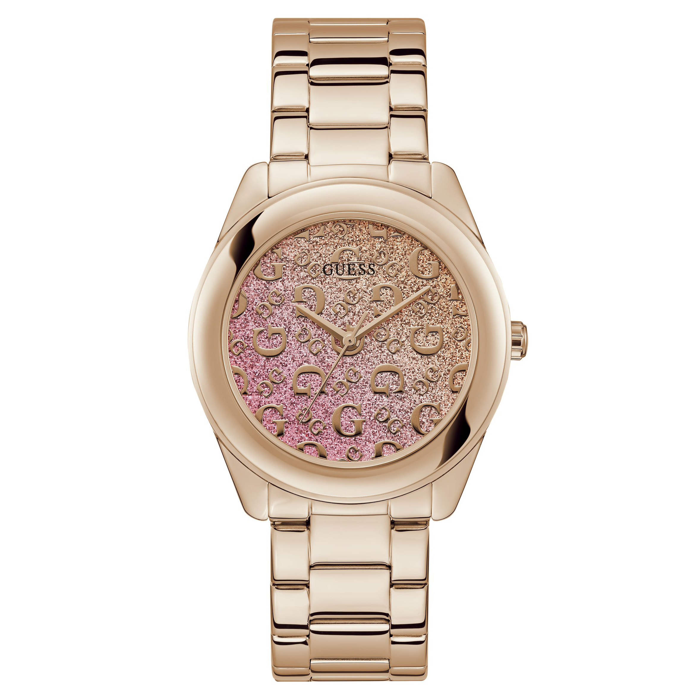 Guess Pink Ombré Glitter Dial Watch | Costco