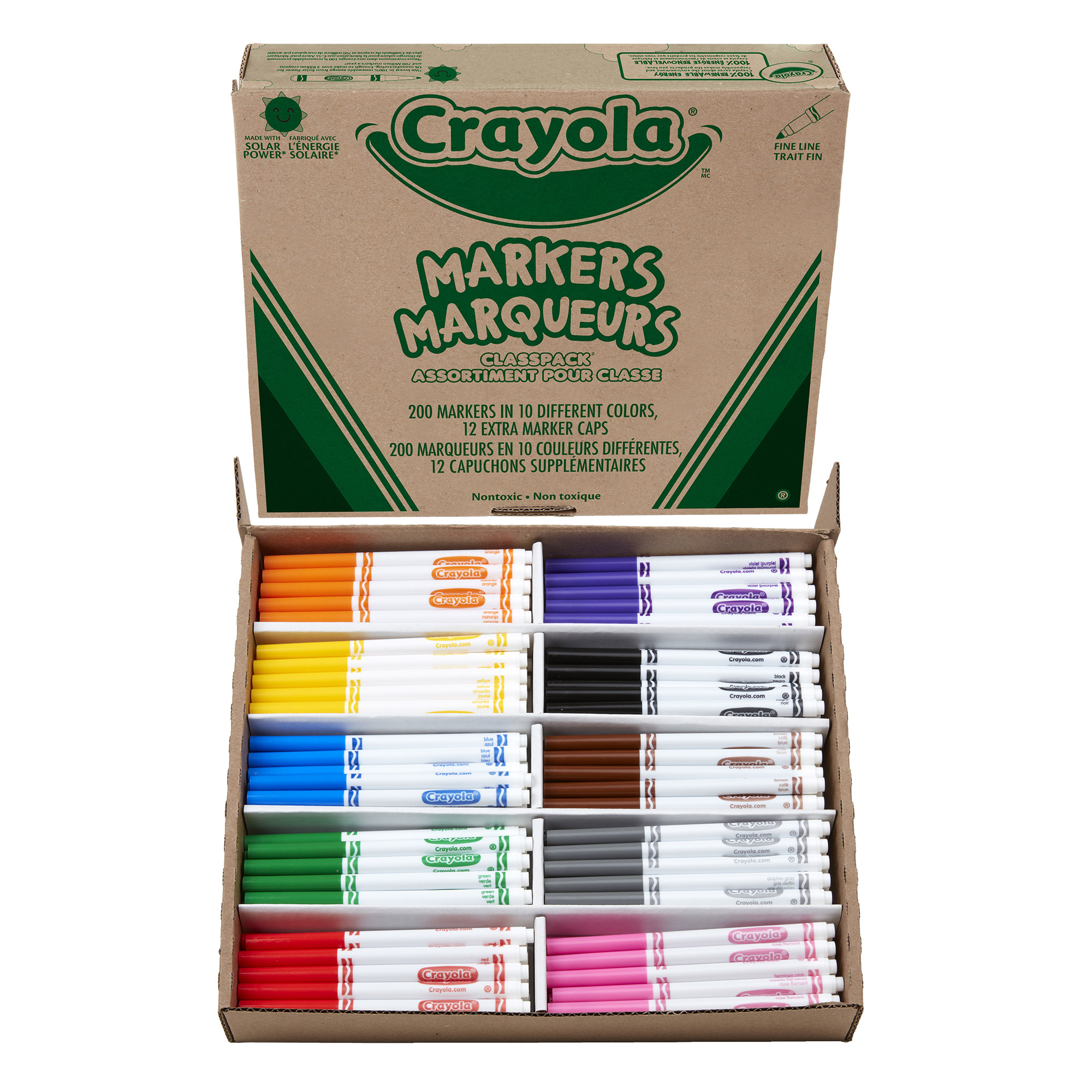 Crayola ensemble classpack - crayons-feutres à pointe fine, paquet de ...