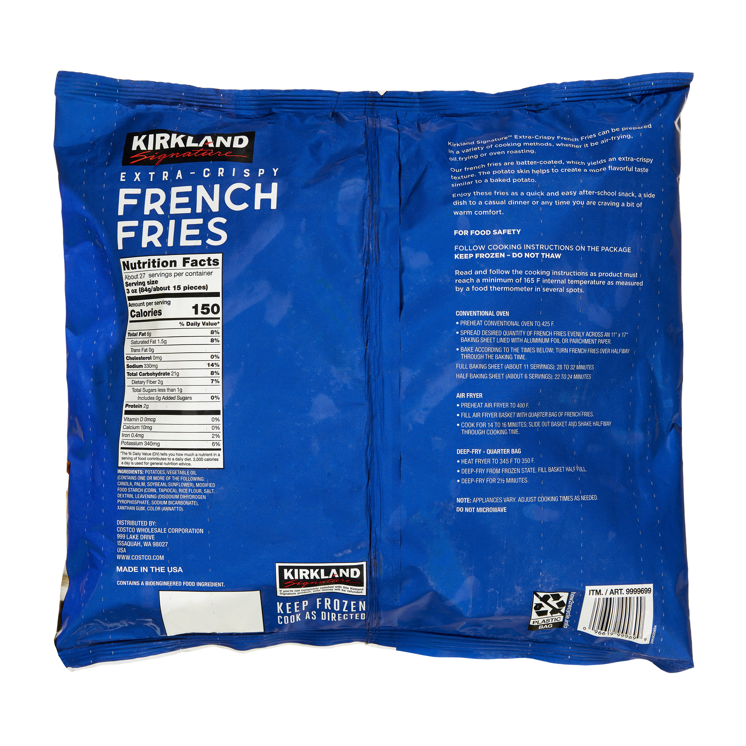 Kirkland Signature Extra Crispy French Fries, 5 lbs | Costco