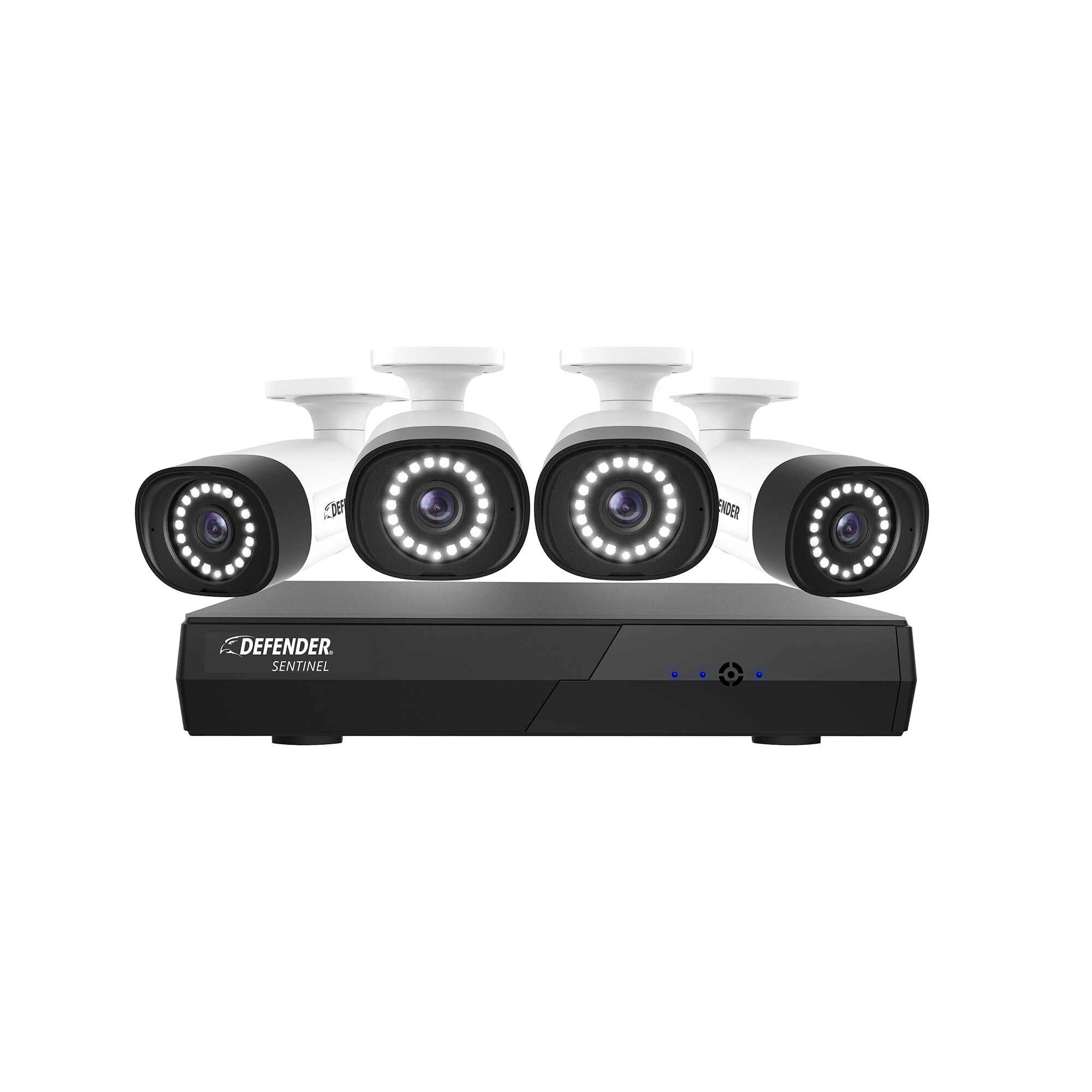 Defender Sentinel 4K Ultra HD POE Wired NVR Security System with 4 ...