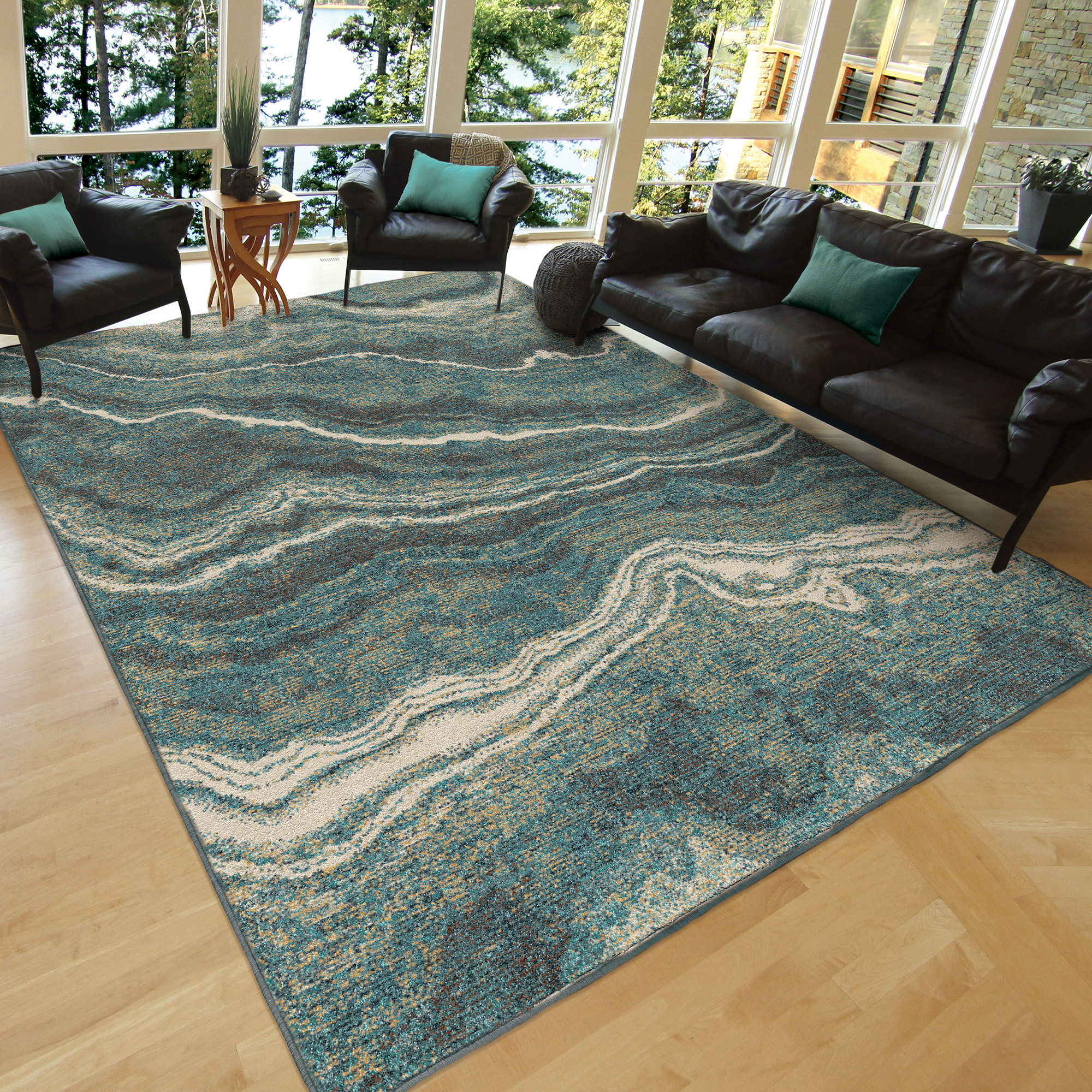 Orian Rugs Cascade Blue Area Rug | Costco