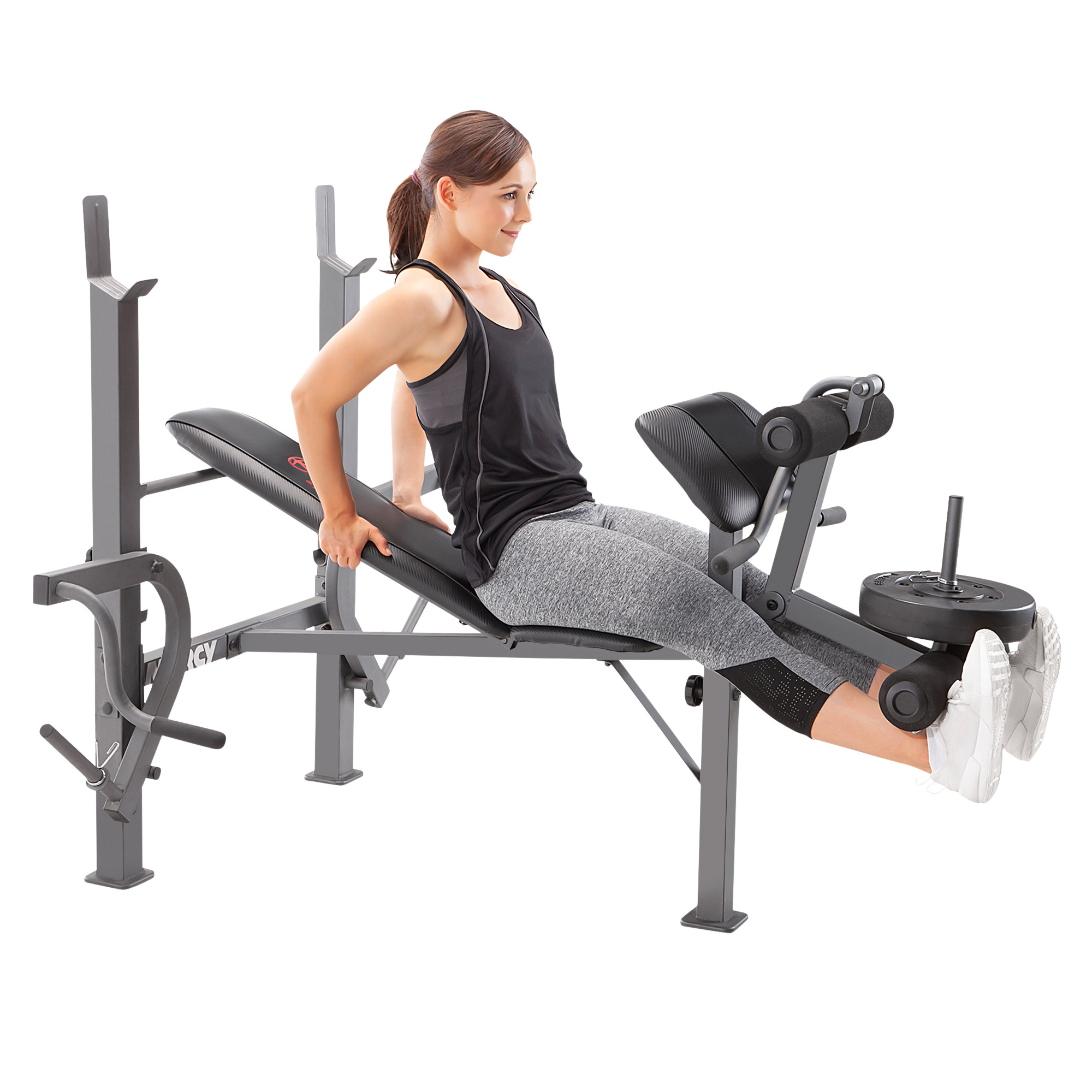 Marcy Standard Weight Bench with Butterfly and Leg Developer Home Gym ...