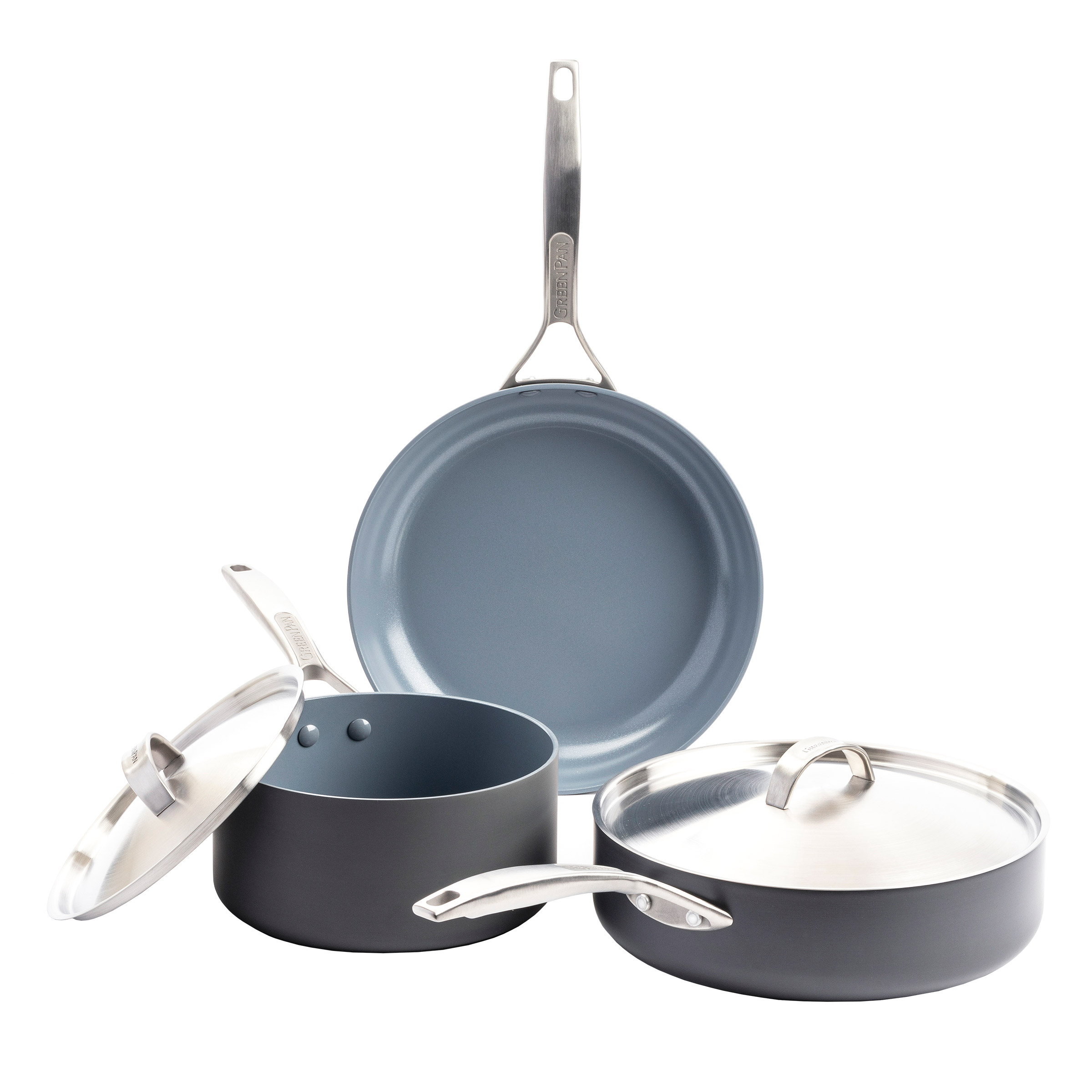 GreenPan Paris Pro 5-piece Ceramic Non-Stick Cookware Set | Costco