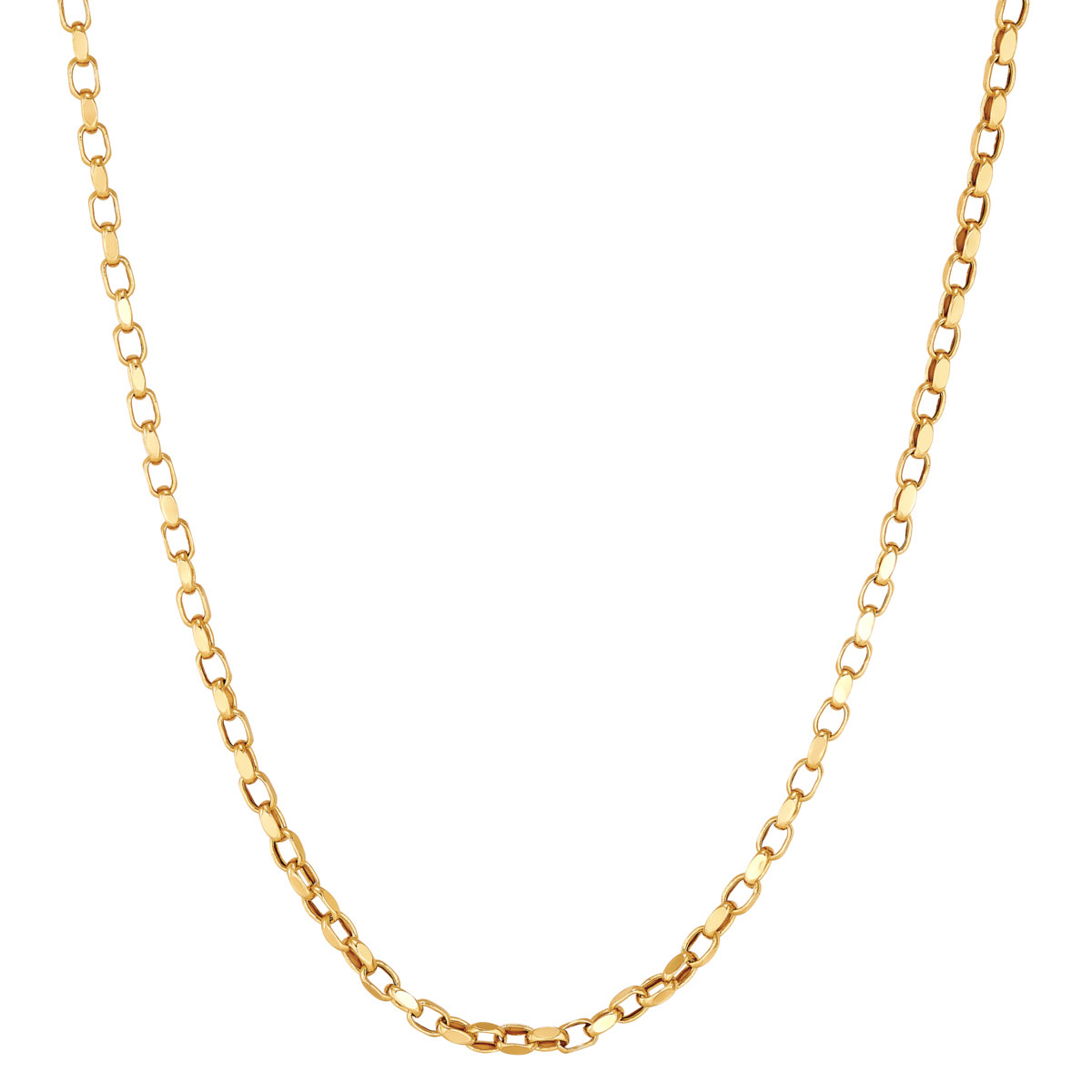 Polished Small Rolo Link Chain in Yellow Gold | Costco