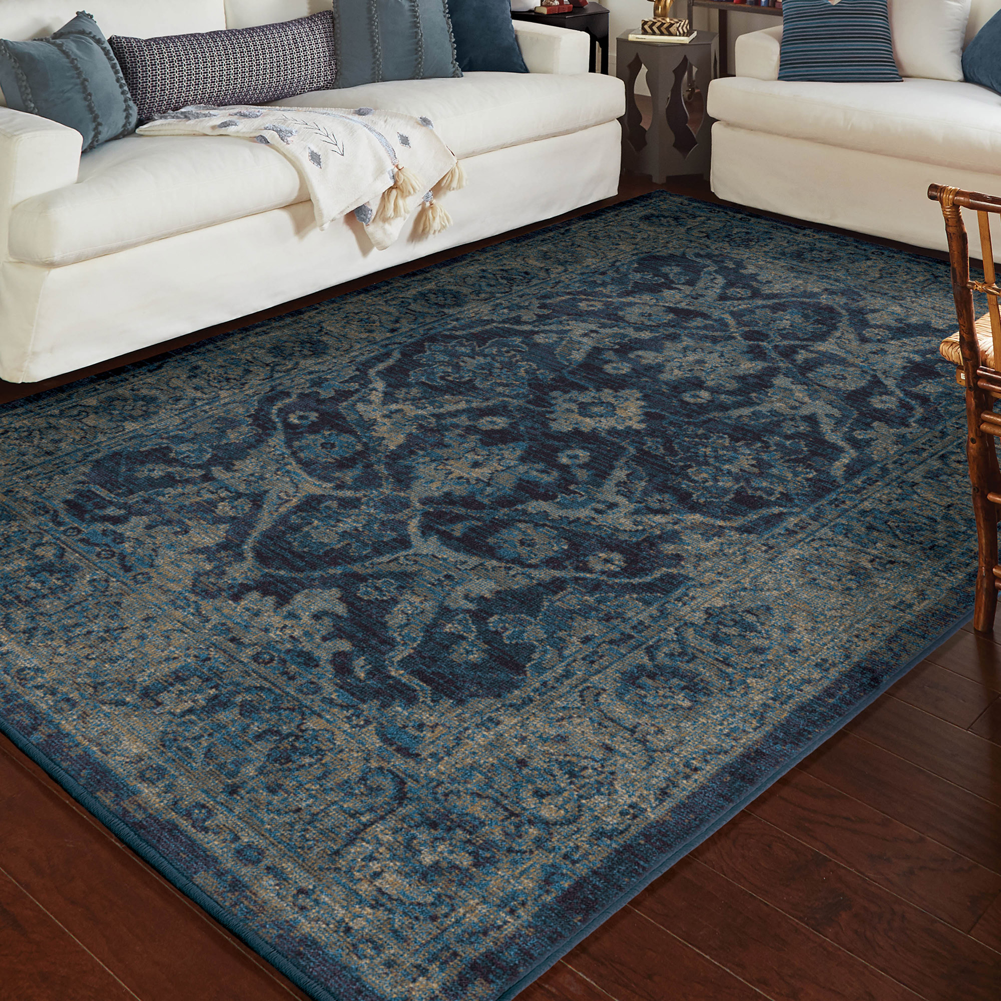 Orian Rugs Gladstone Blue Wash Indoor Area Rug | Costco