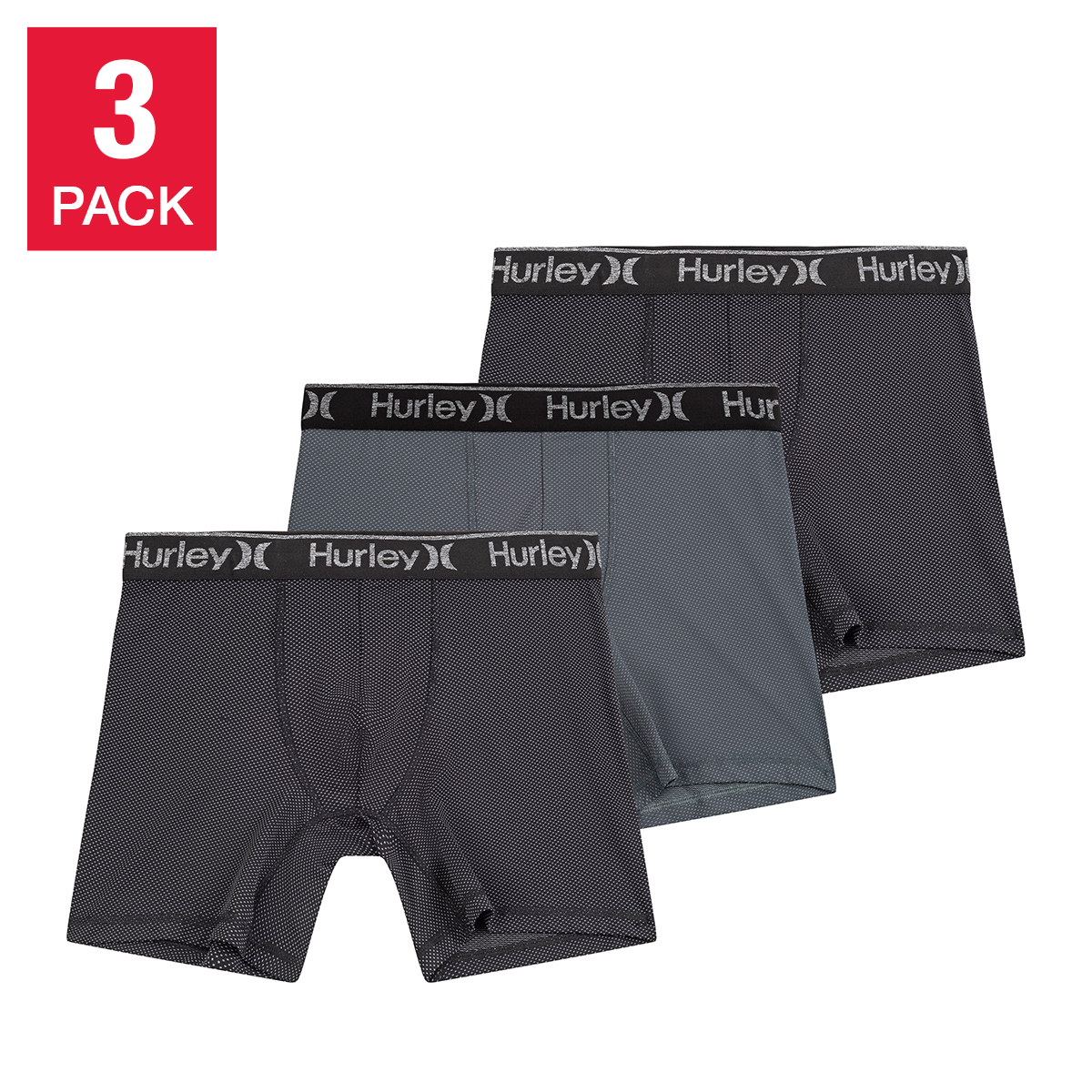 Hurley Men's Knit Boxer, 3-pack | Costco