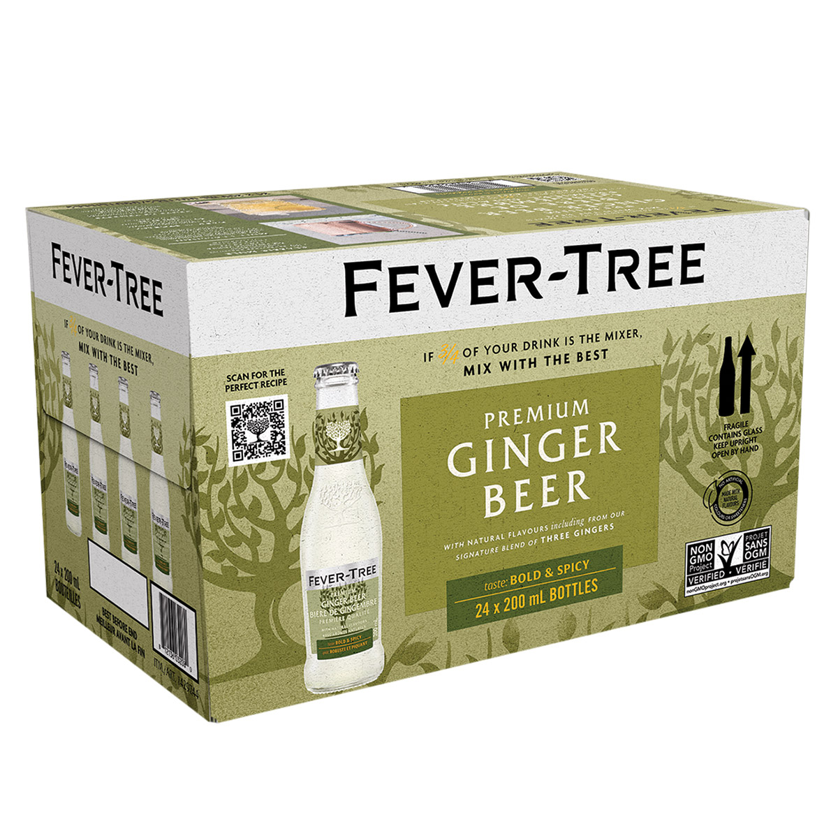 Fever-Tree Premium Ginger Beer 200 mL, 24-pack | Costco