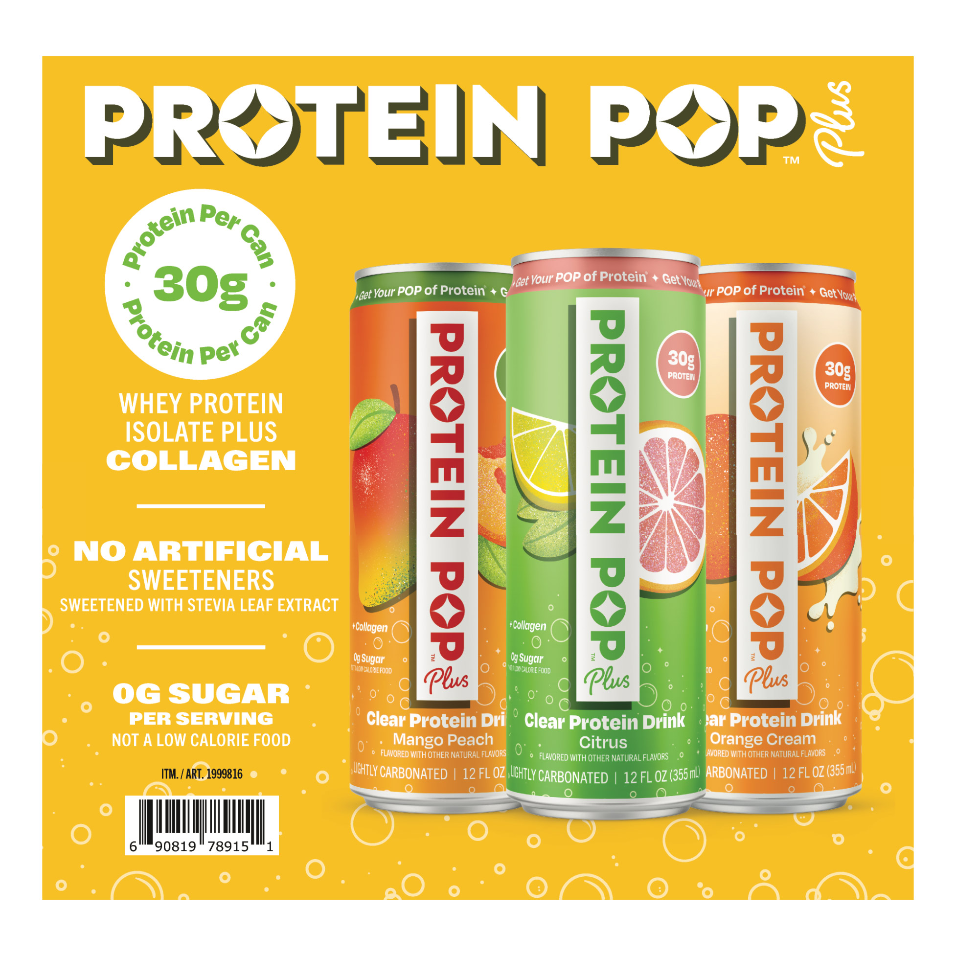 Protein Pop 30g Clear RTD Variety Pack, 15-count | Costco