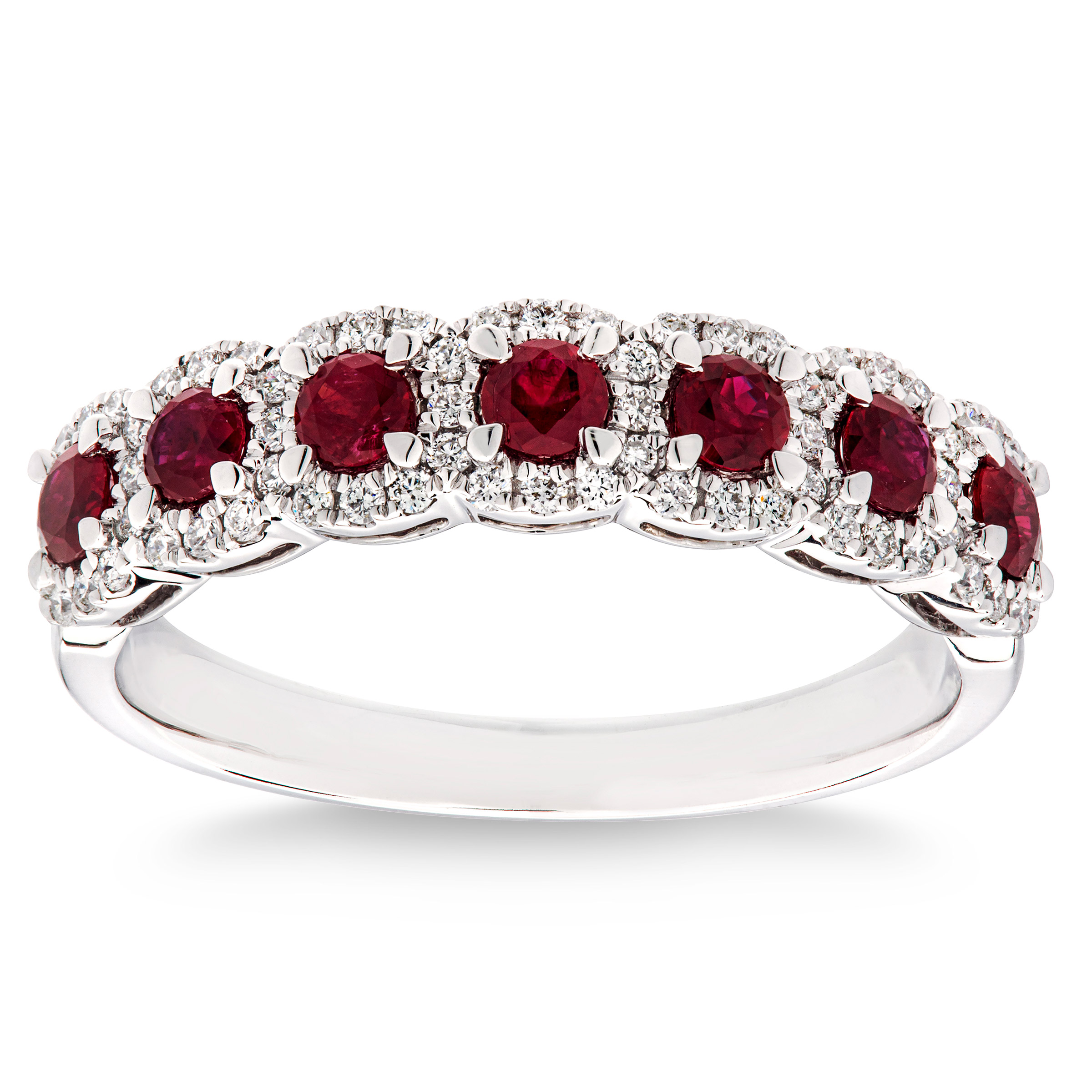 Round Cut Ruby and Diamond Ring (0.24 ctw) | Costco
