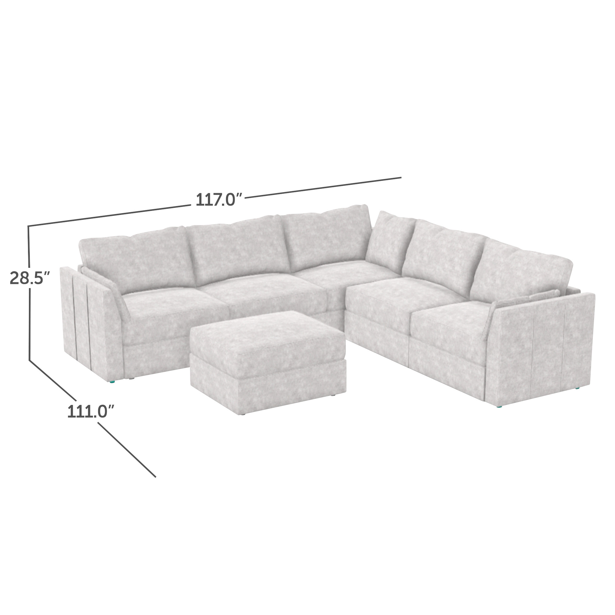 Lovesac Modular Sectional Sofa Bundle 6 Seats 8 Angled Sides With Power