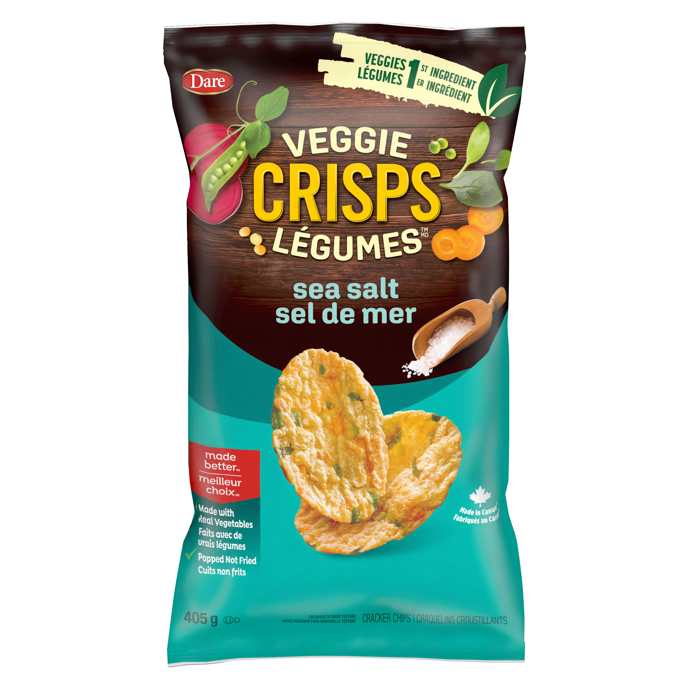 Dare Veggie Crisps Sea Salt Cracker Chips, 405 g | Costco