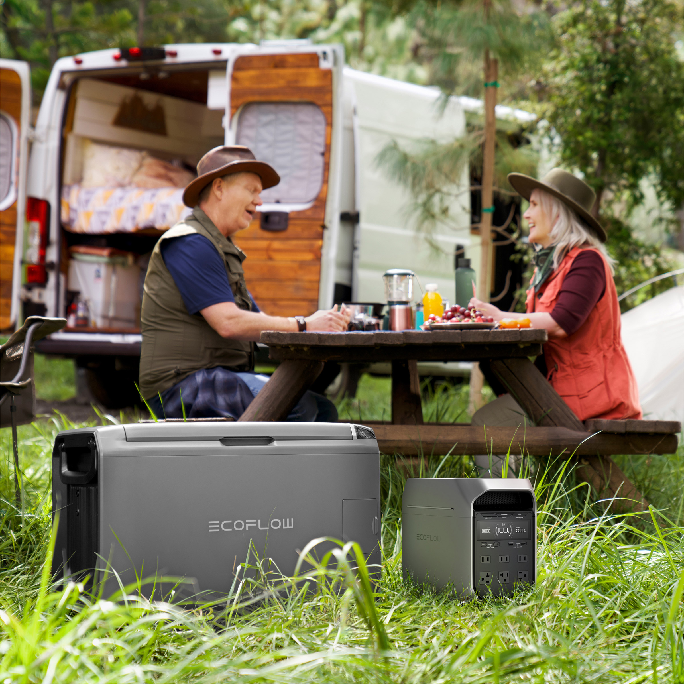 EcoFlow GLACIER Classic Portable Fridge Freezer + Plug-in Battery with ...