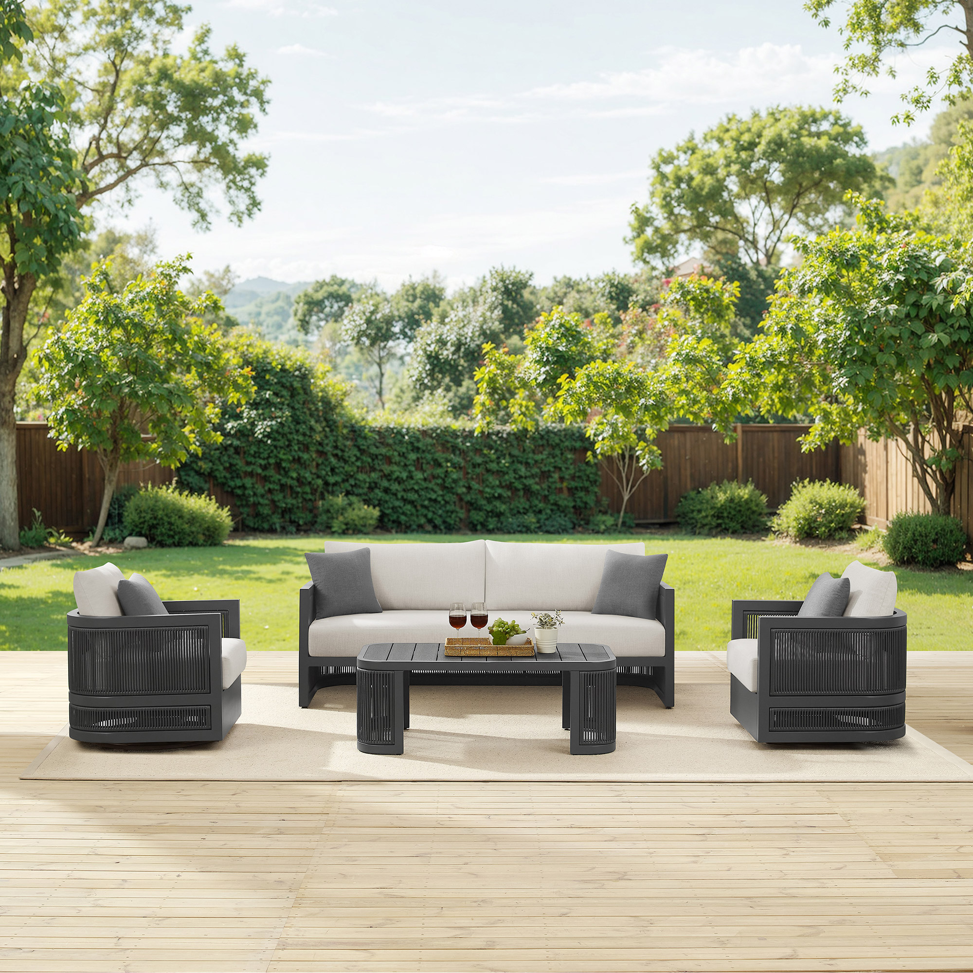 Henredon Annalise 4-piece Outdoor Patio Seating Set | Costco