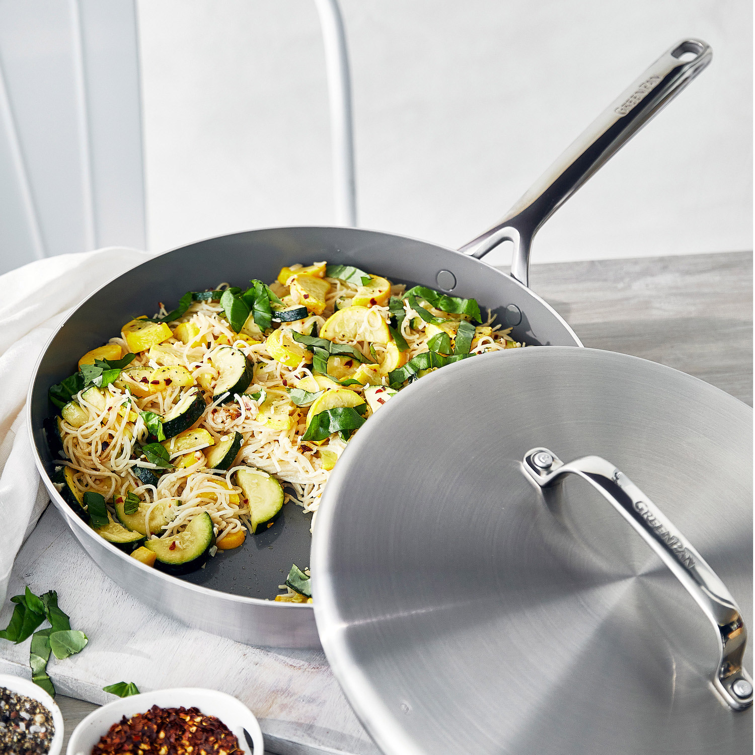 GreenPan GP5 Ceramic Non-Stick Stainless Steel 10-piece Cookware Set ...