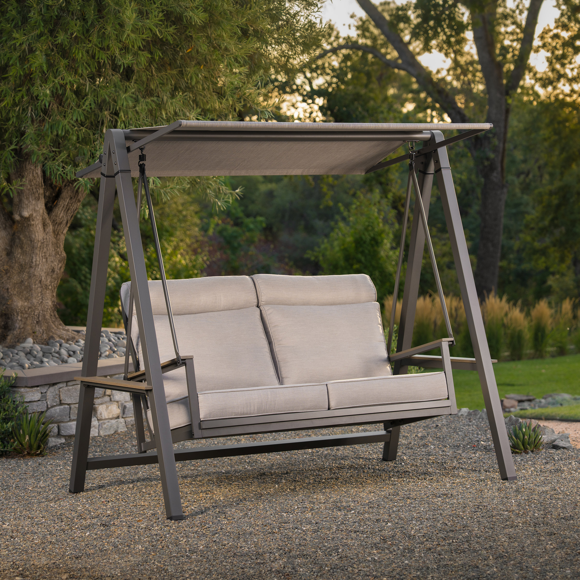 SunVilla Pine Knoll Cushion Outdoor Patio Swing | Costco