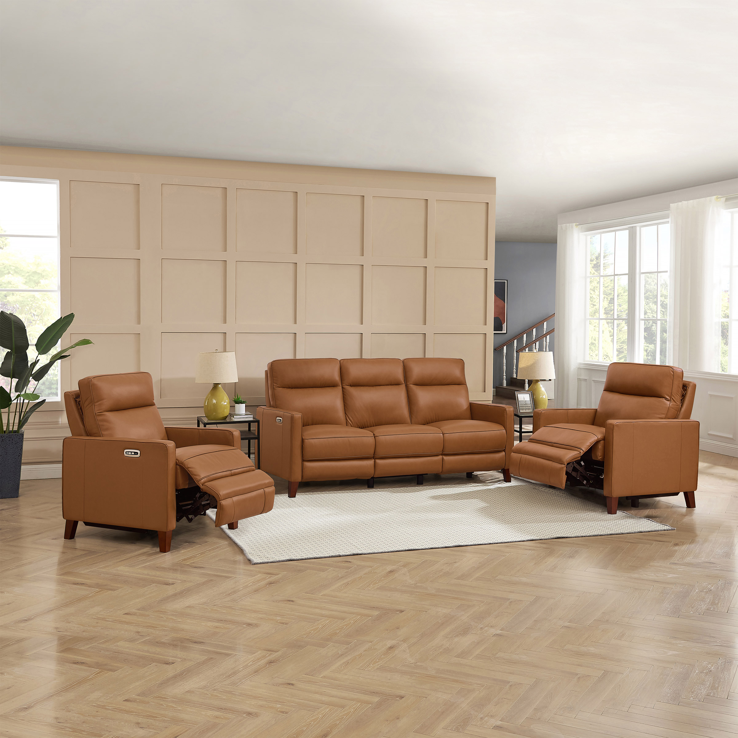 Prospera Home Matthews Top-grain Leather Zero Gravity Power Reclining ...