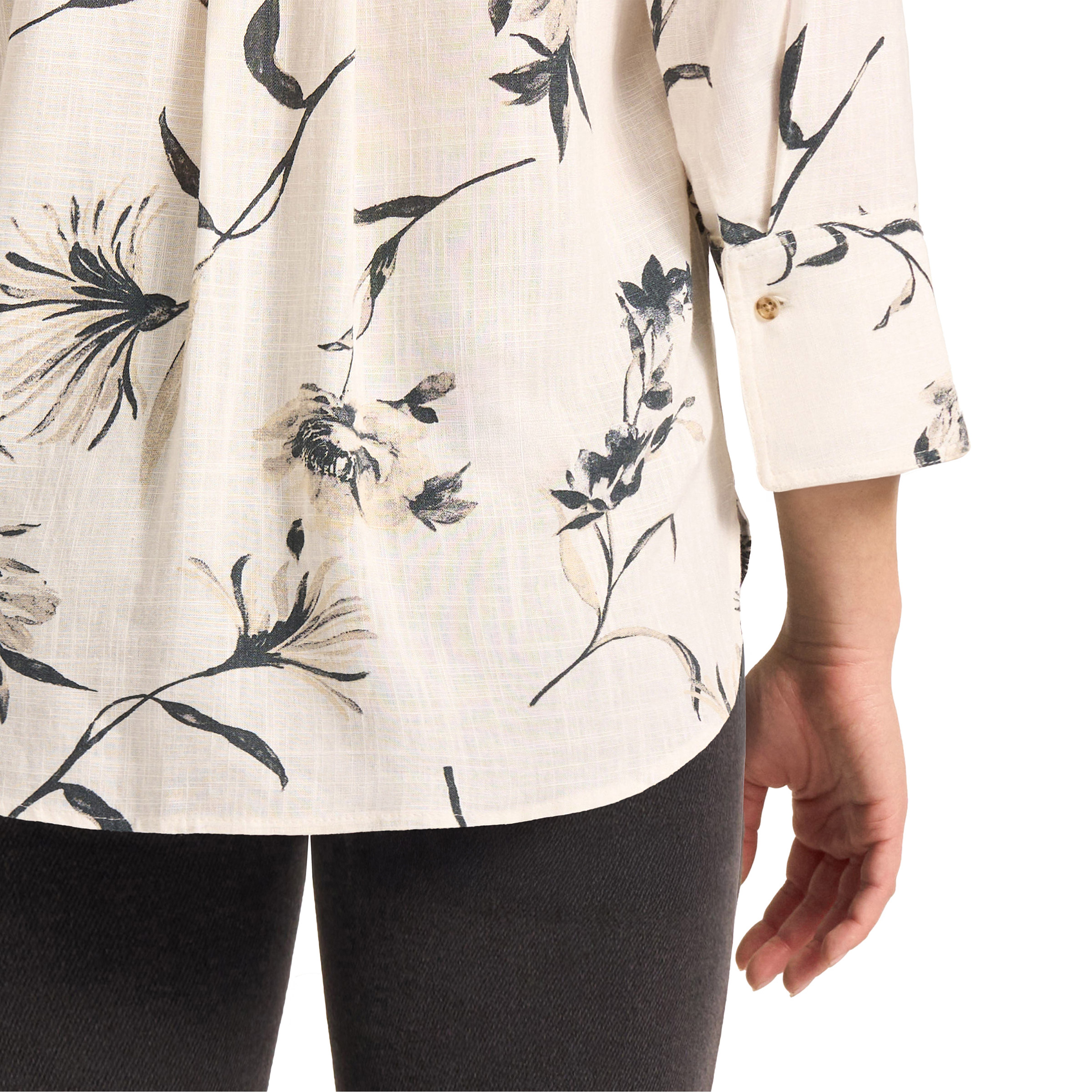 Matty M Women's Button Up 3/4 Sleeve Shirt | Costco