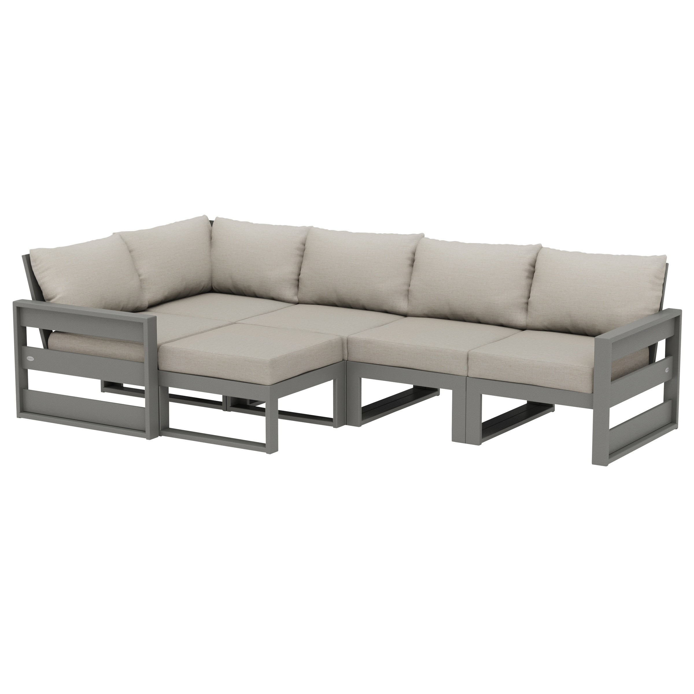 POLYWOOD Westport 6-piece Outdoor Patio Modular Deep Seating Set | Costco
