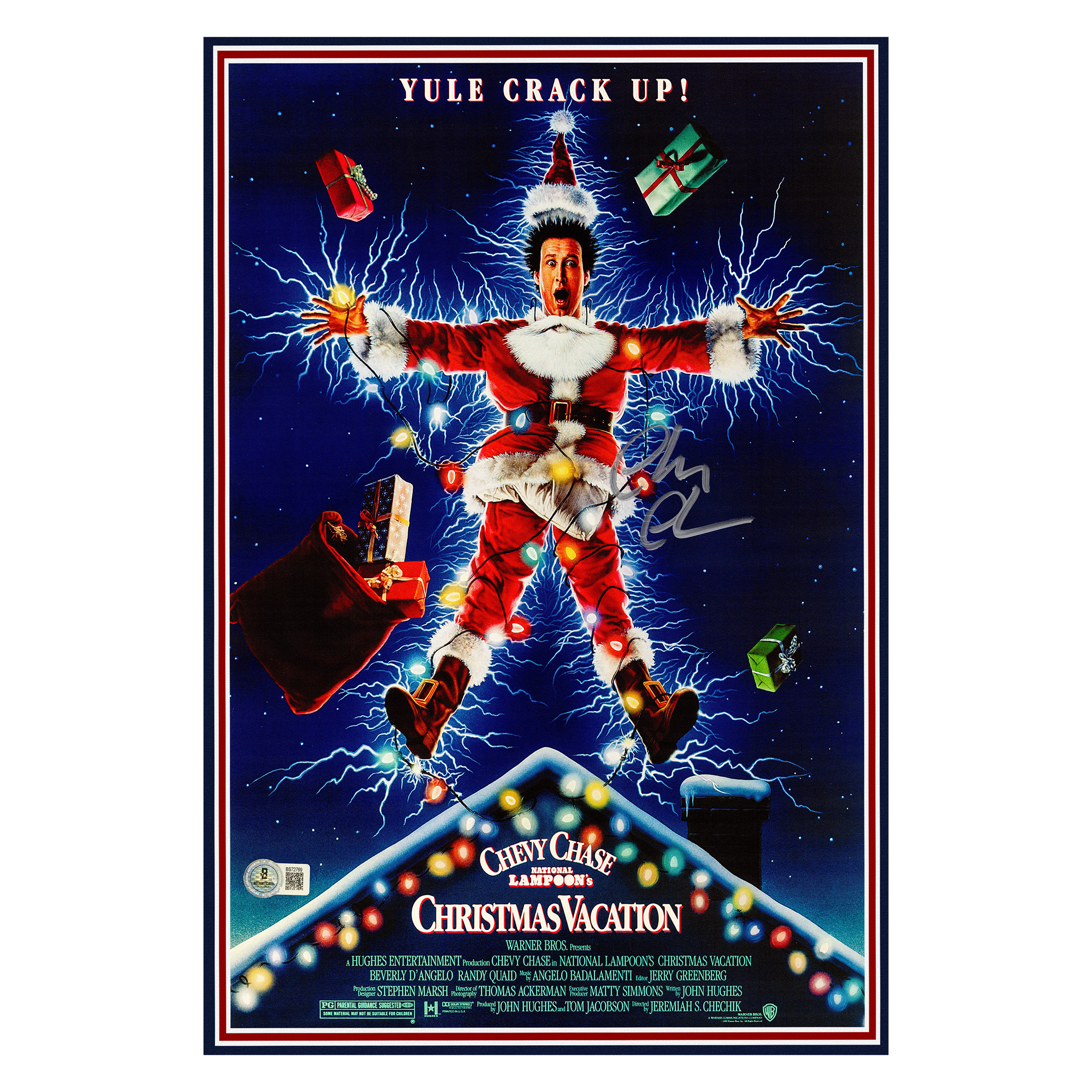 Chevy Chase Autographed Framed Christmas Vacation Movie Poster ...