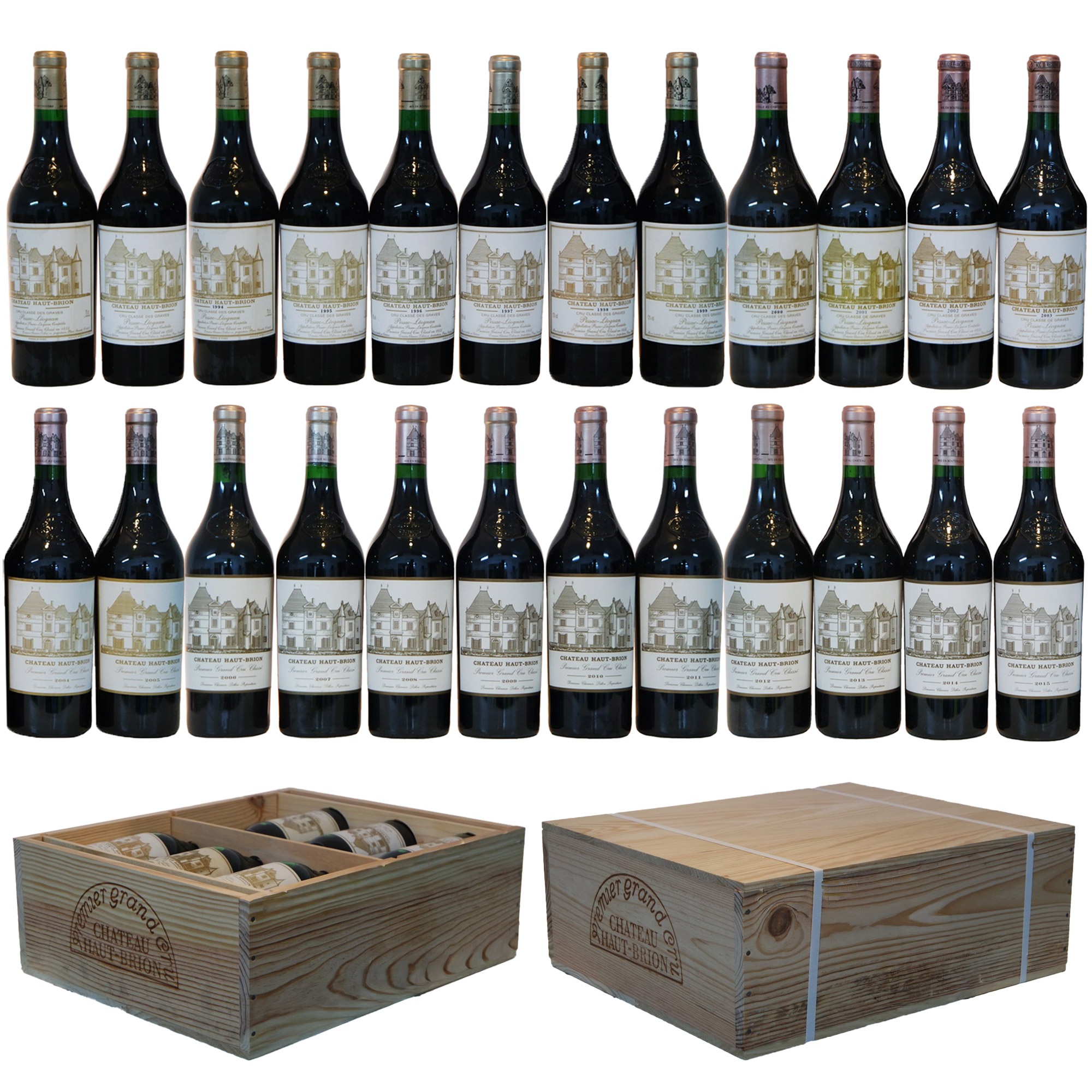 Chateau Haut Brion Historical Magnum Gift Set, 24 Pack 1500ml CA ONLY ...