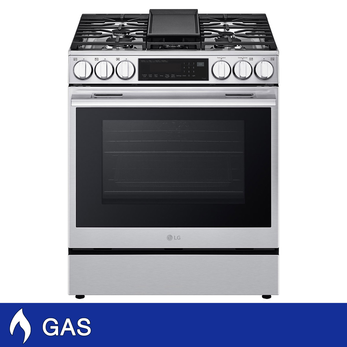 LG 6.3 cu. ft. GAS Single Smart Oven Range ProBake Convection and ...