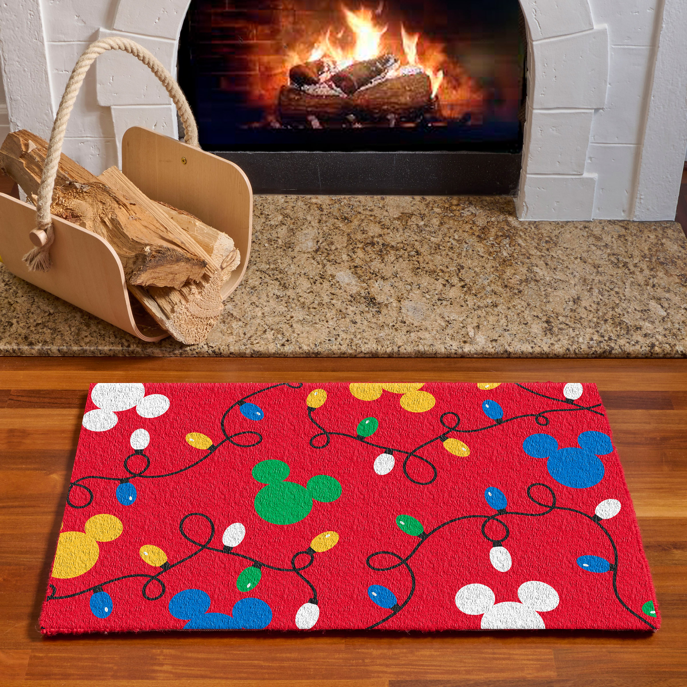 Mickey Mouse Lights Holiday Rug | Costco