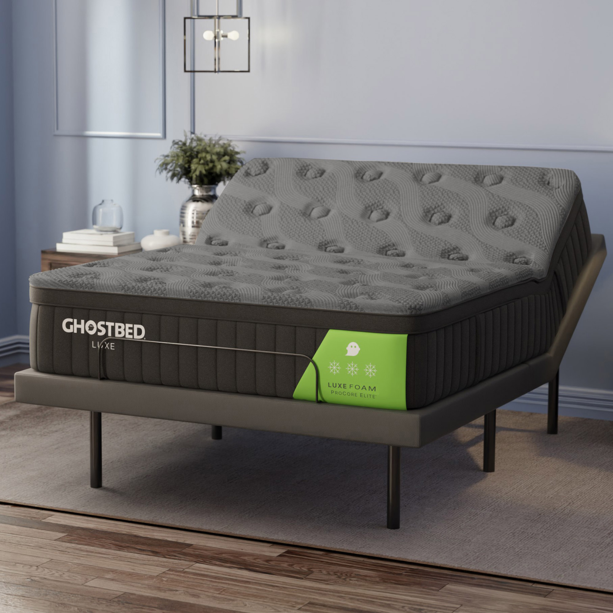 GhostBed Luxe 14” Memory Foam Mattress with Adjustable Base | Costco