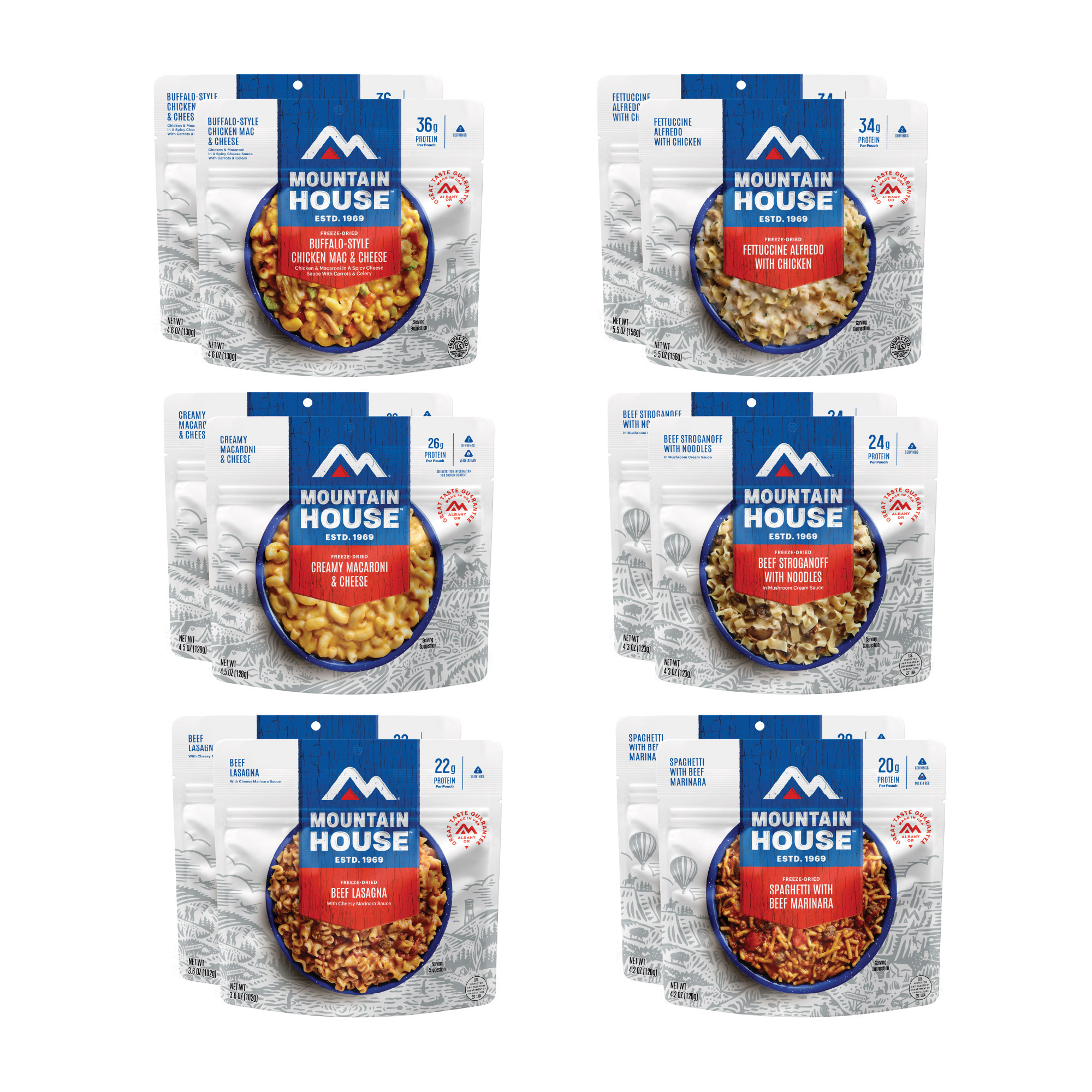 Mountain House Pasta Lovers Kit, 12 Pouches (24 Total Servings) | Costco