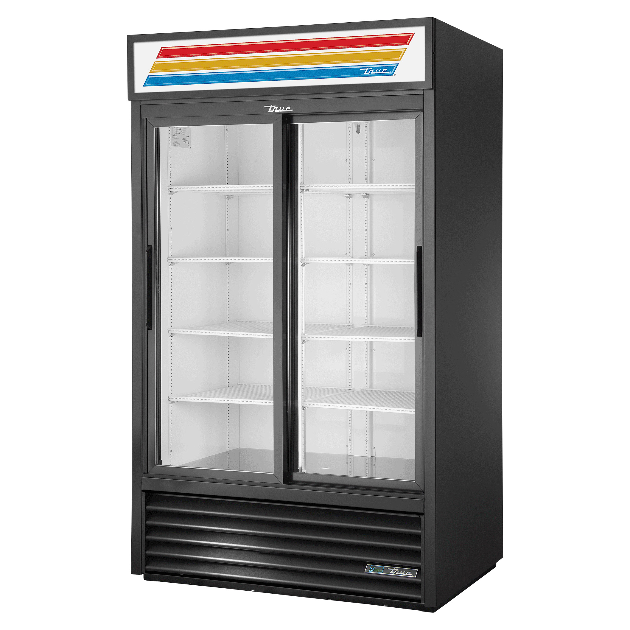 True 48 in. 41 cu ft. Black Commercial Upright Glass Slide Door ...