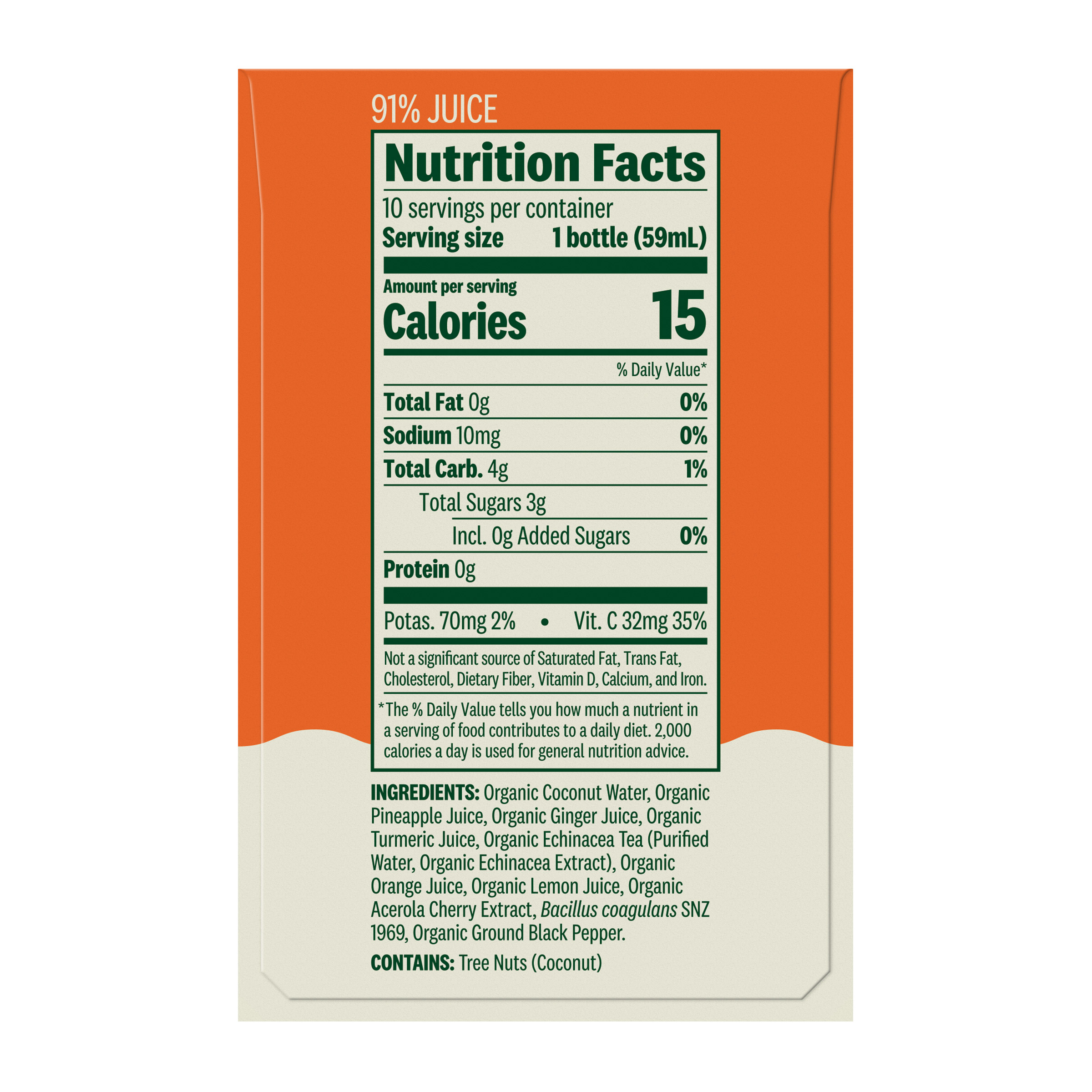 Suja Organic Turmeric Pineapple Immunity Shots, 2 fl oz, 10-count | Costco