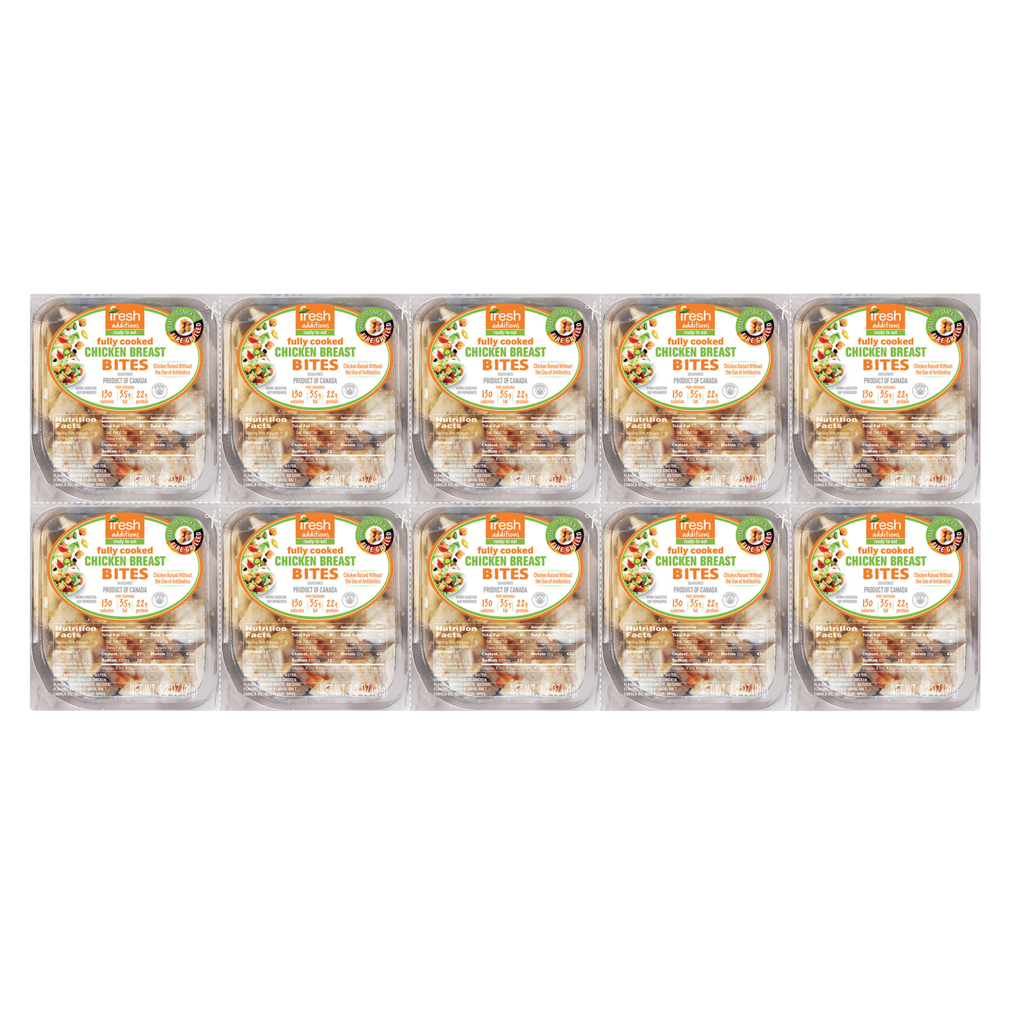 Fresh Additions Fully Cooked Chicken Breast Bites, 3.2 oz, 10-count ...