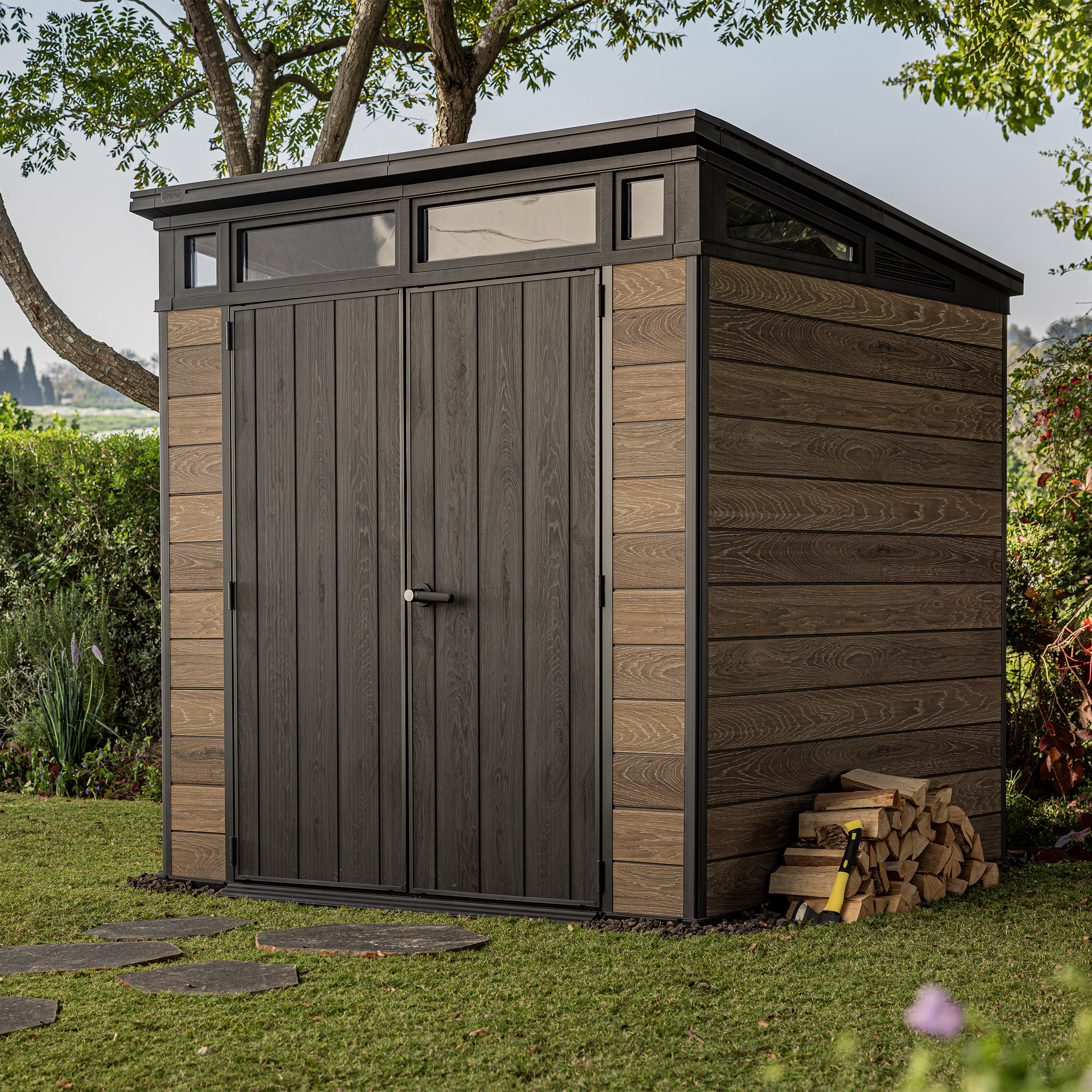 Keter DecoCoat 7 ft. x 7 ft. Shed | Costco
