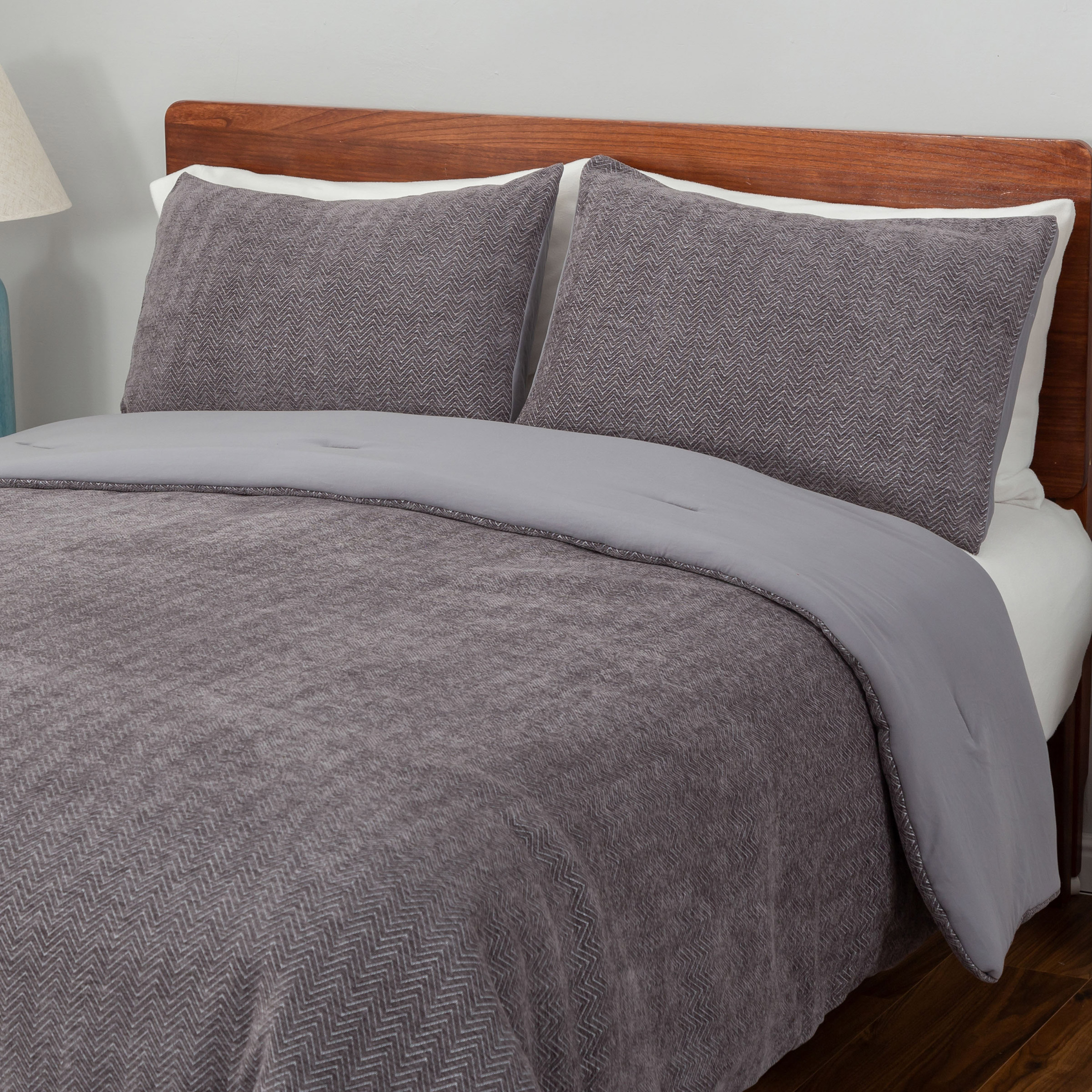 Herringbone Chenille 3-piece Comforter Set | Costco